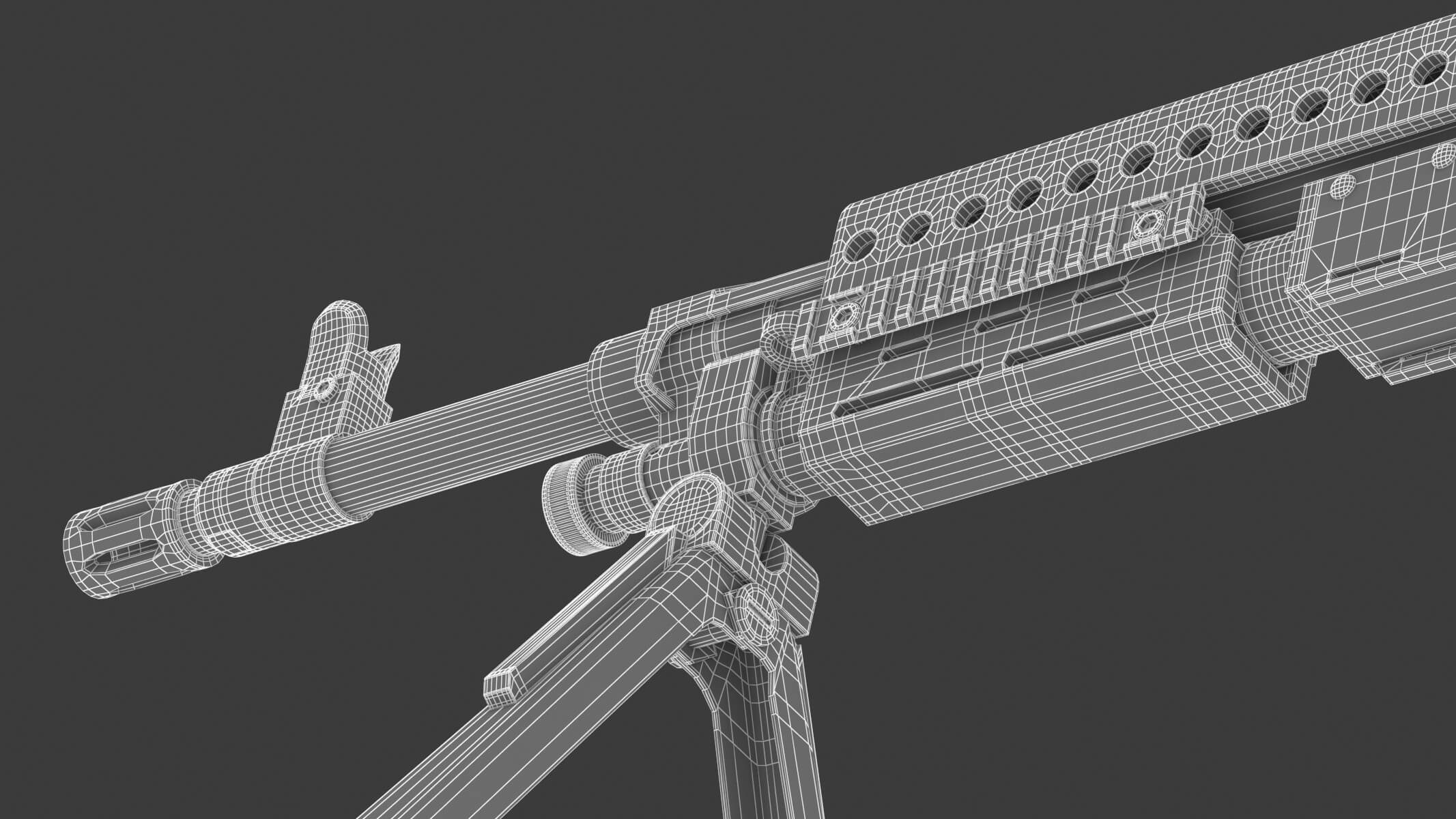M240 Machine Gun - 3D Model by frezzy