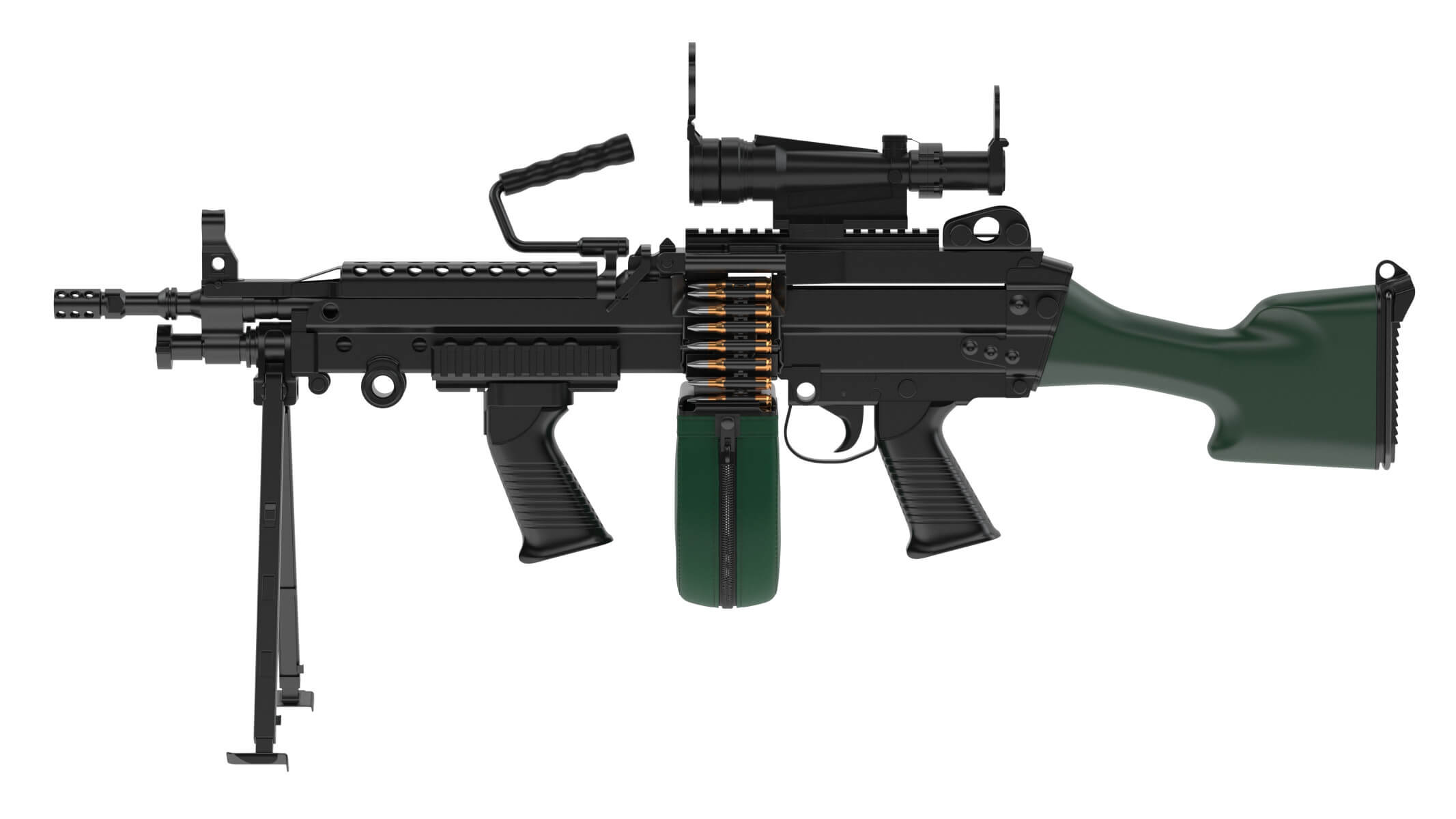 M249 Light Machine Gun - 3D Model by frezzy