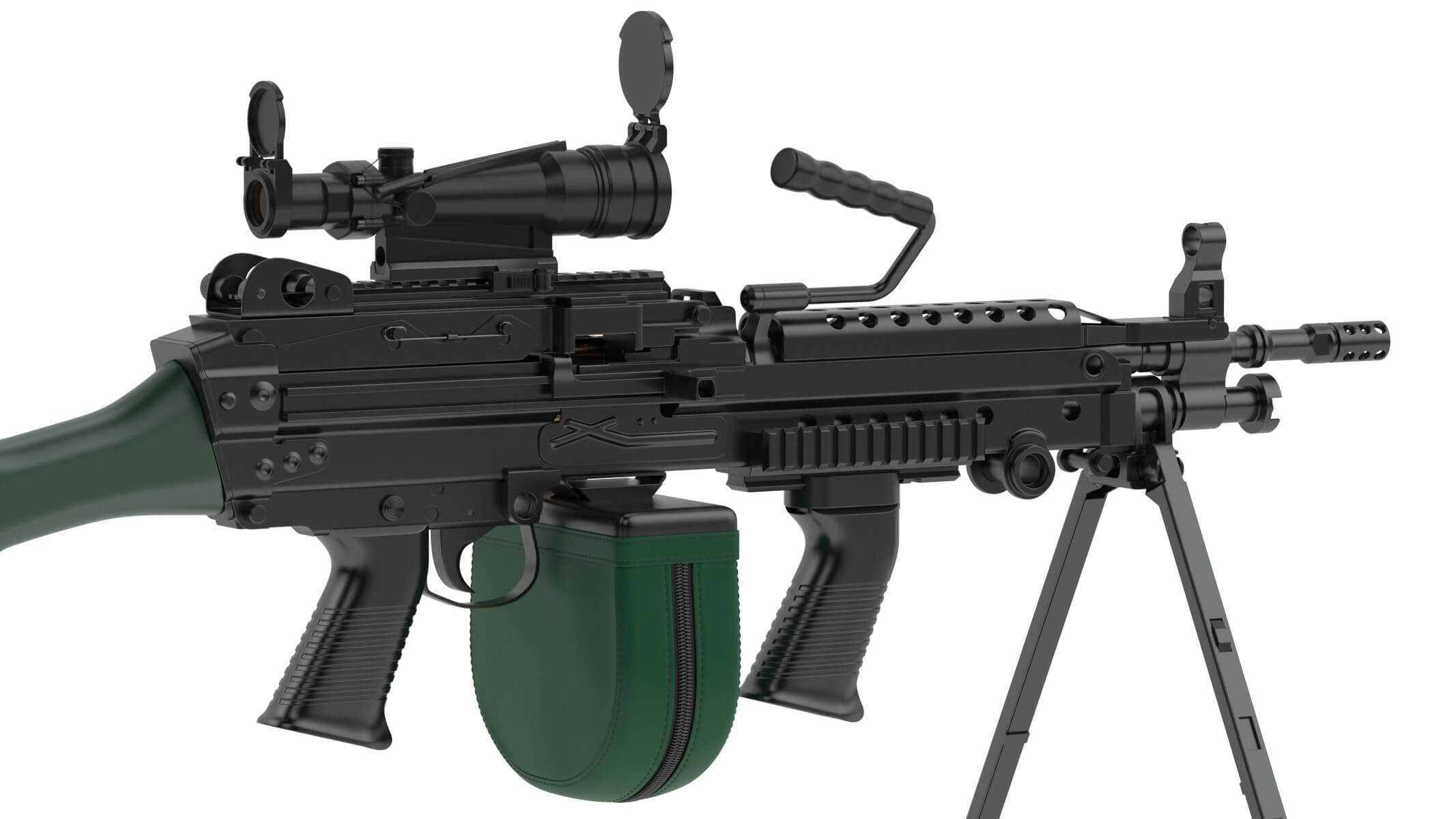 M249 Light Machine Gun - 3D Model by frezzy
