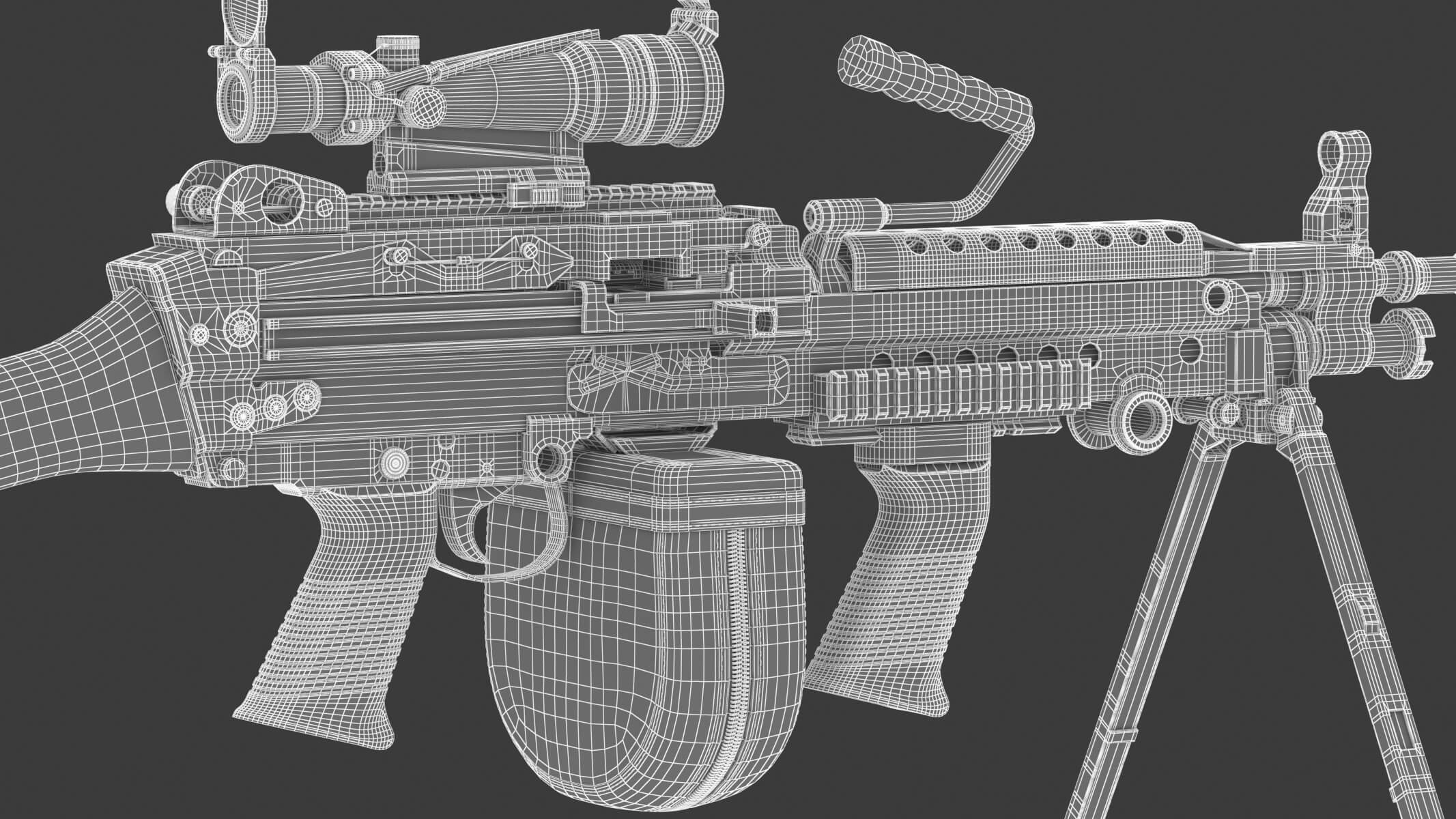 M249 Light Machine Gun - 3D Model by frezzy