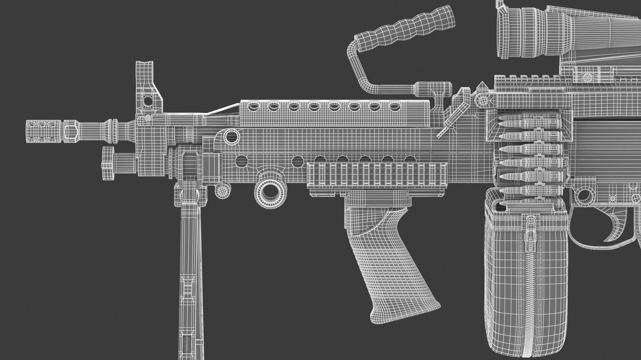 M249 Light Machine Gun - 3D Model by frezzy