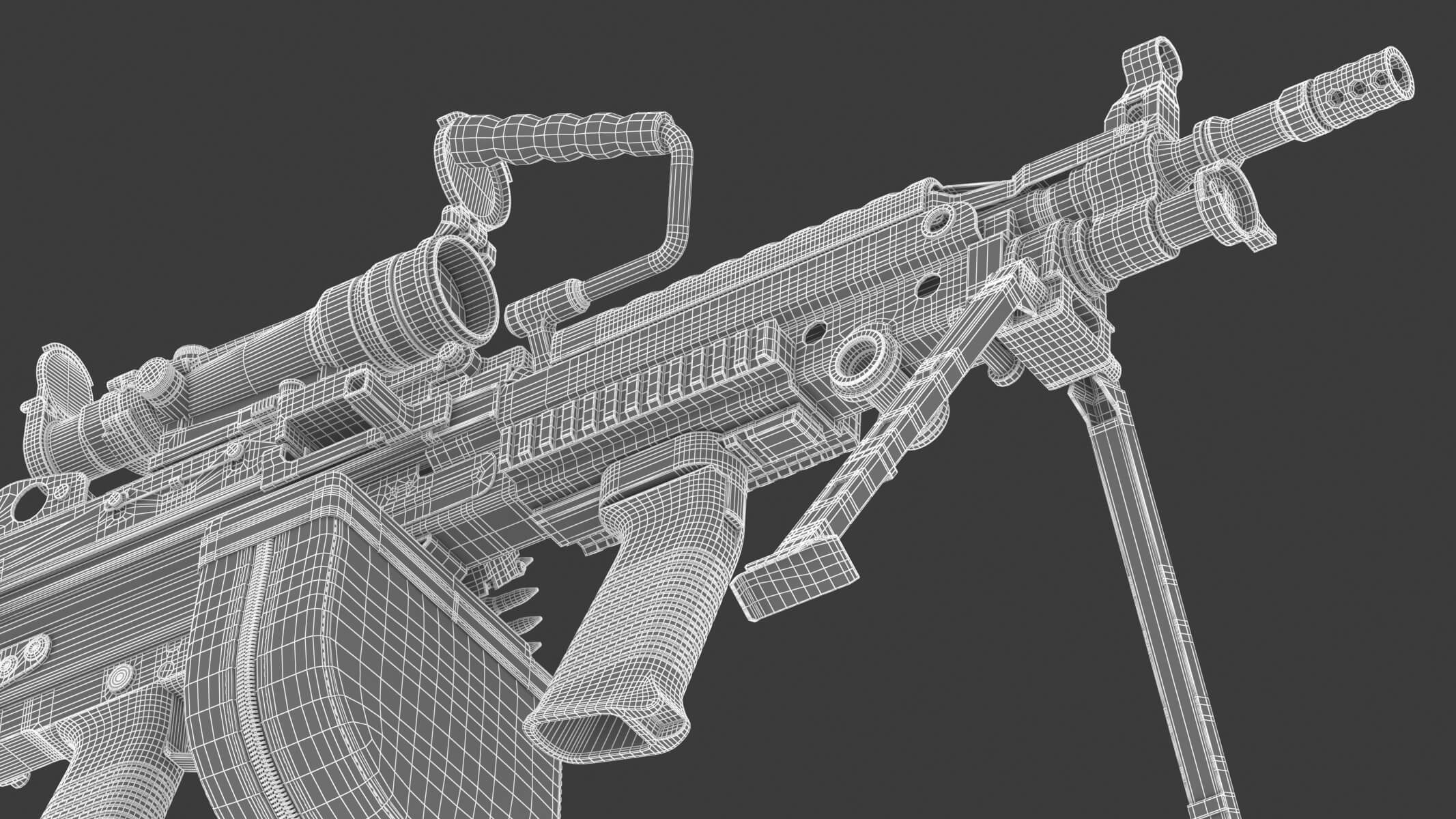 M249 Light Machine Gun - 3D Model by frezzy