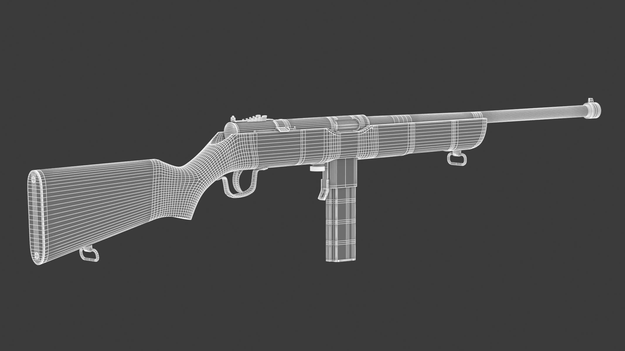 M50 Reising Submachine Gun - 3D Model by frezzy