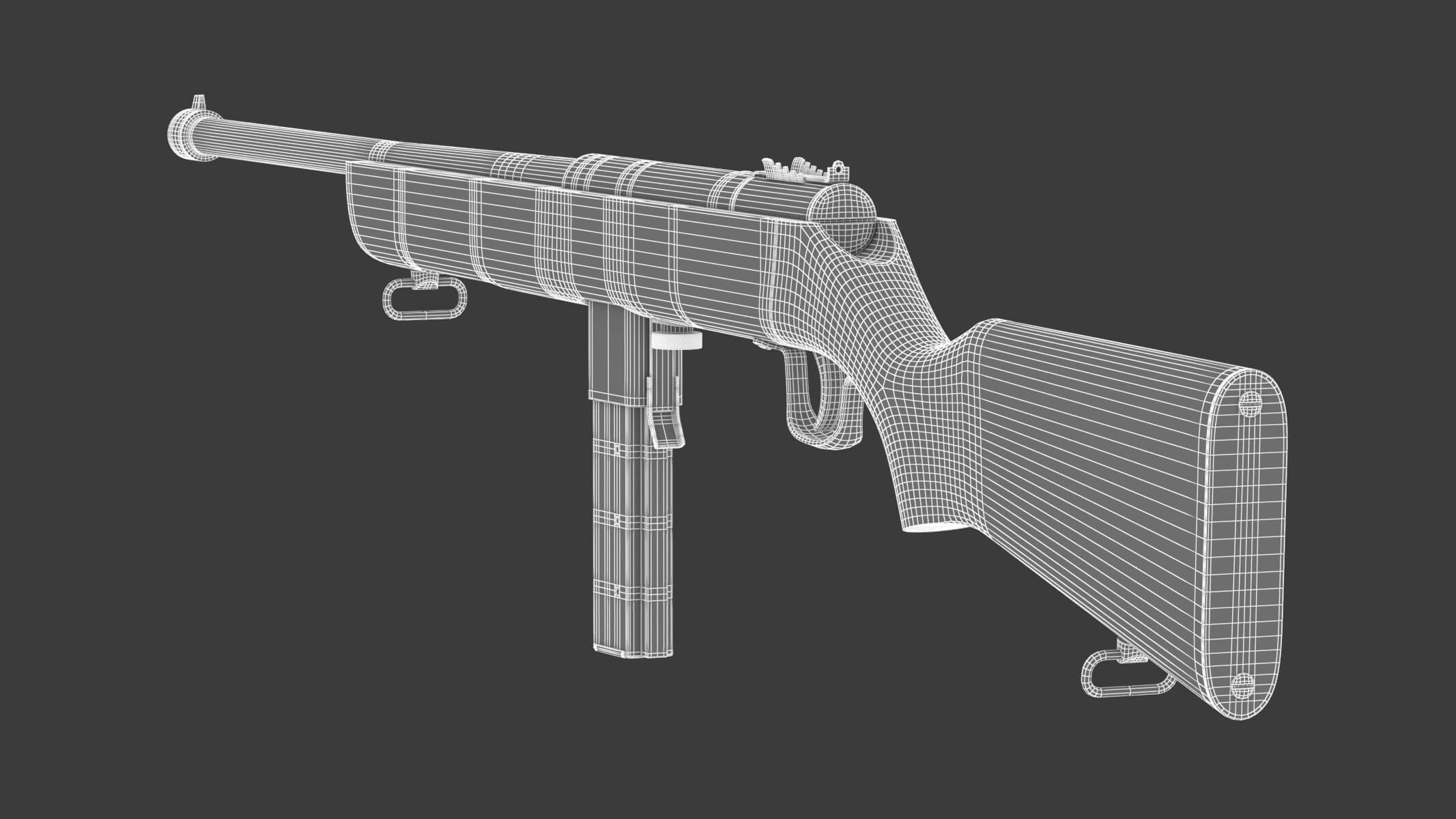 M50 Reising Submachine Gun - 3D Model by frezzy