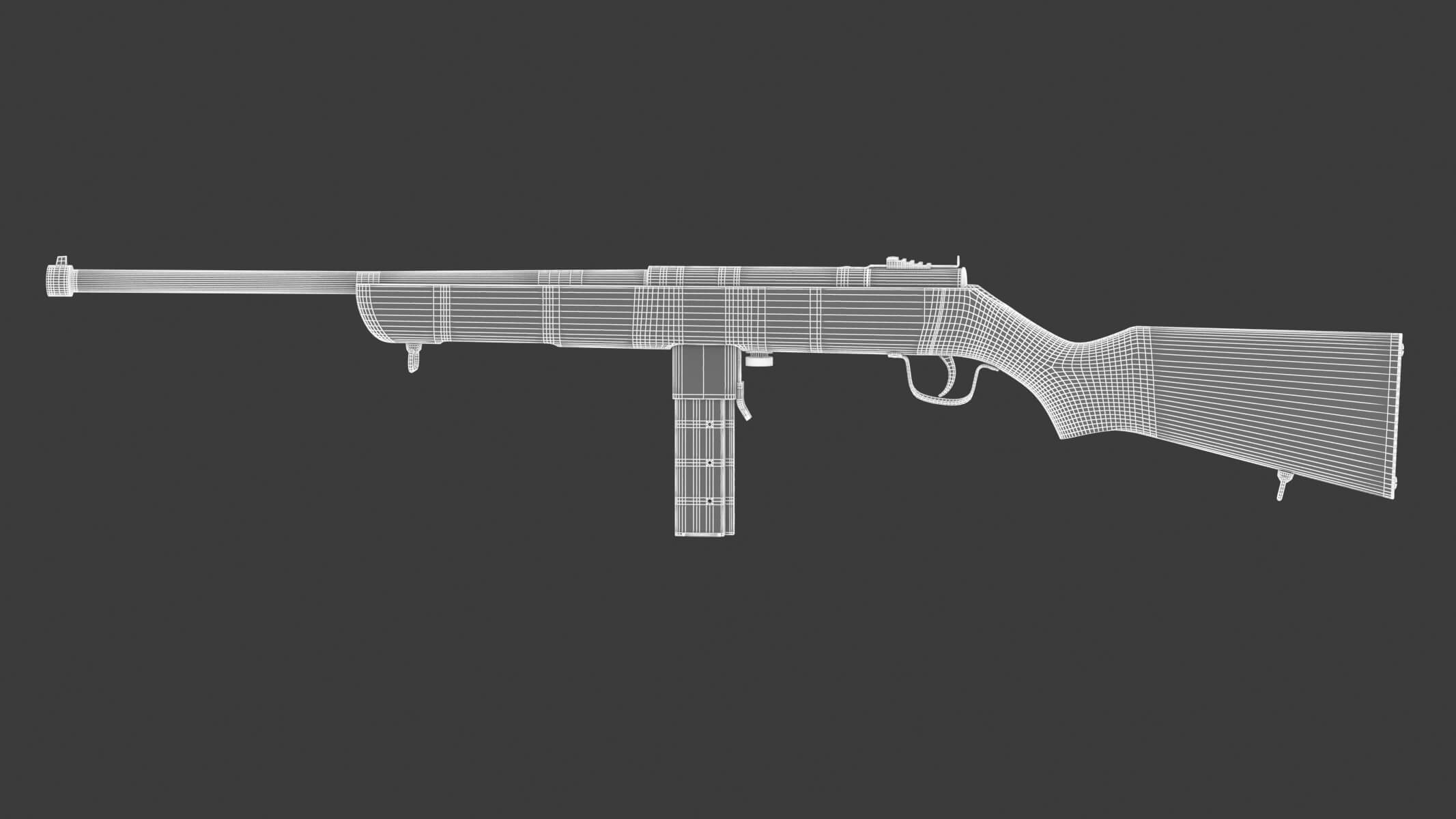 M50 Reising Submachine Gun - 3D Model by frezzy