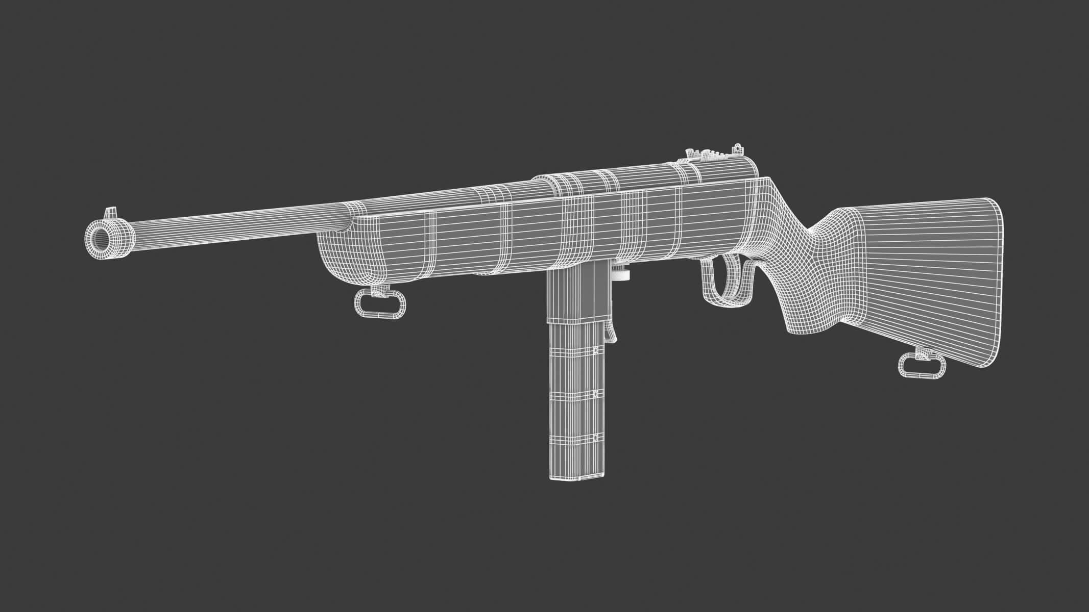 M50 Reising Submachine Gun - 3D Model by frezzy