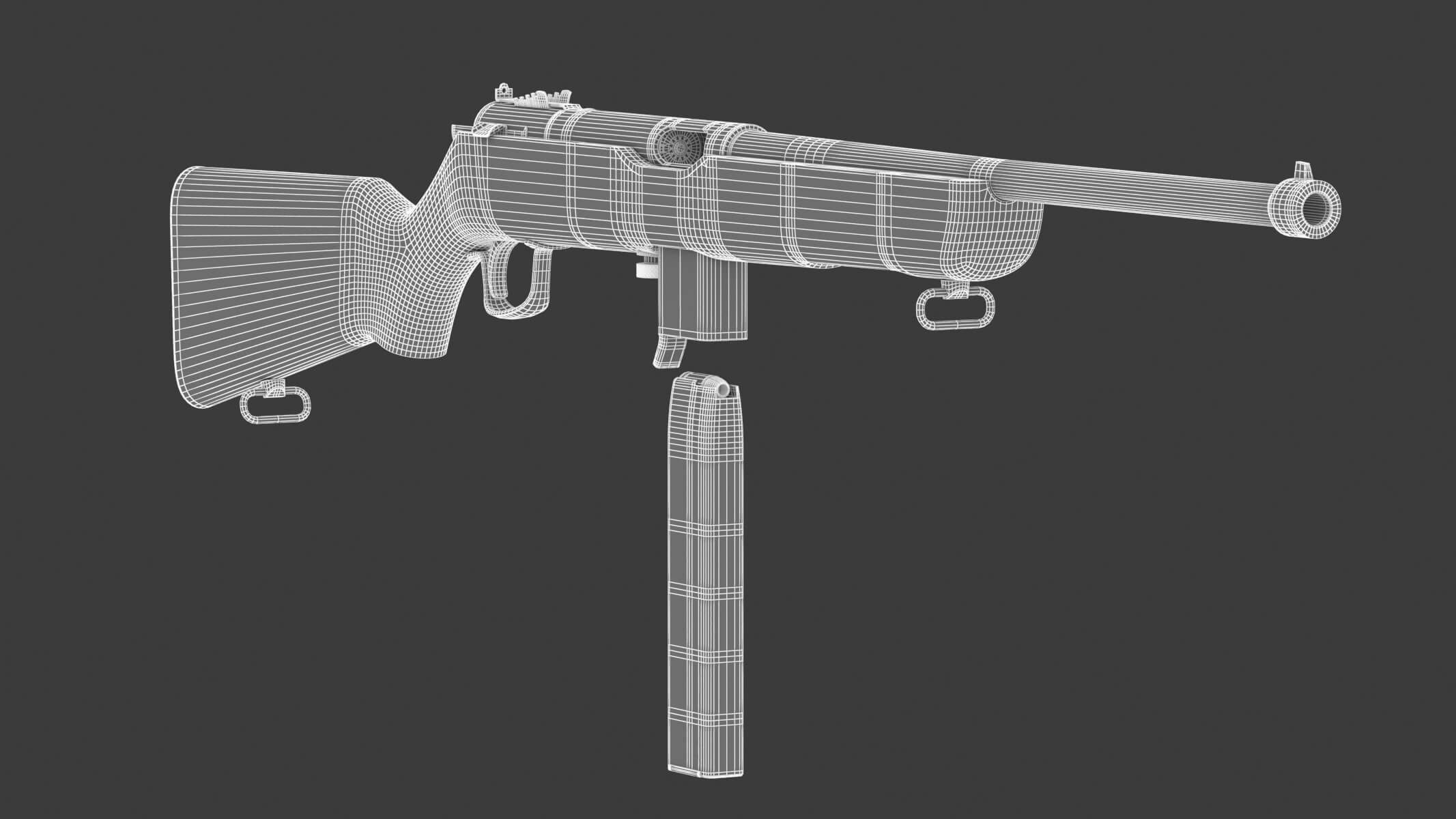 M50 Reising Submachine Gun - 3D Model by frezzy