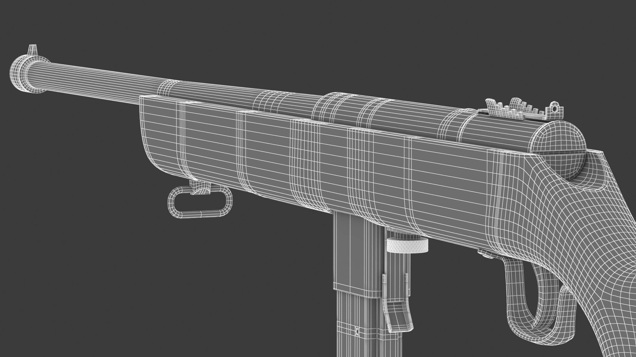 M50 Reising Submachine Gun - 3D Model by frezzy