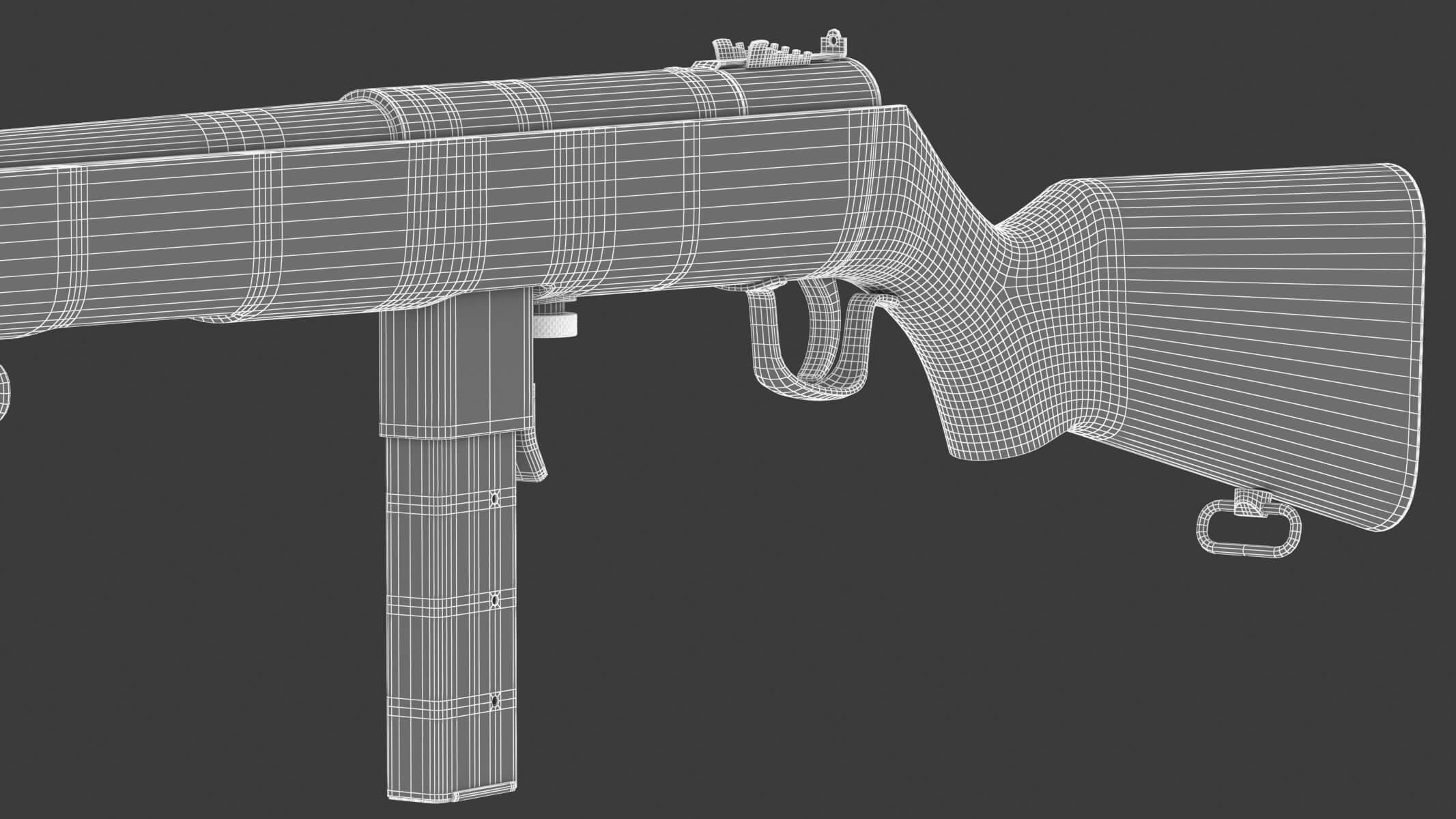 M50 Reising Submachine Gun - 3D Model by frezzy