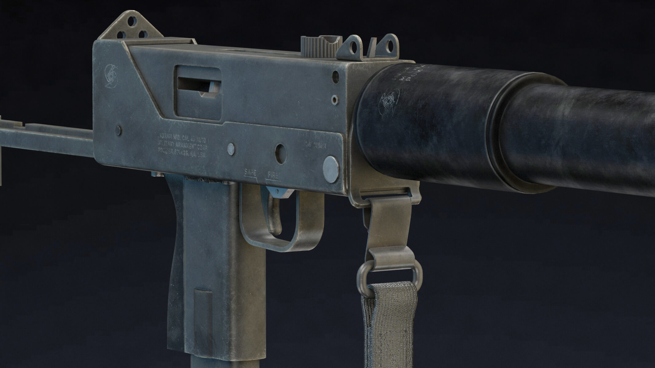 Mac 10 Low Poly - 3D Model by frezzy