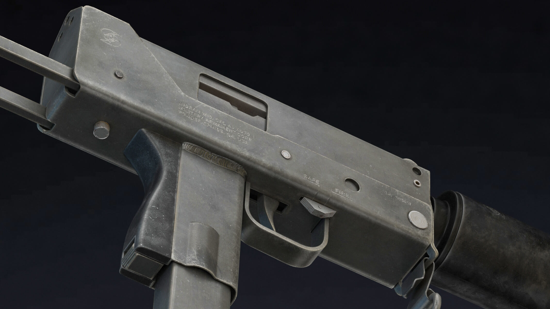 Mac 10 Low Poly - 3D Model by frezzy