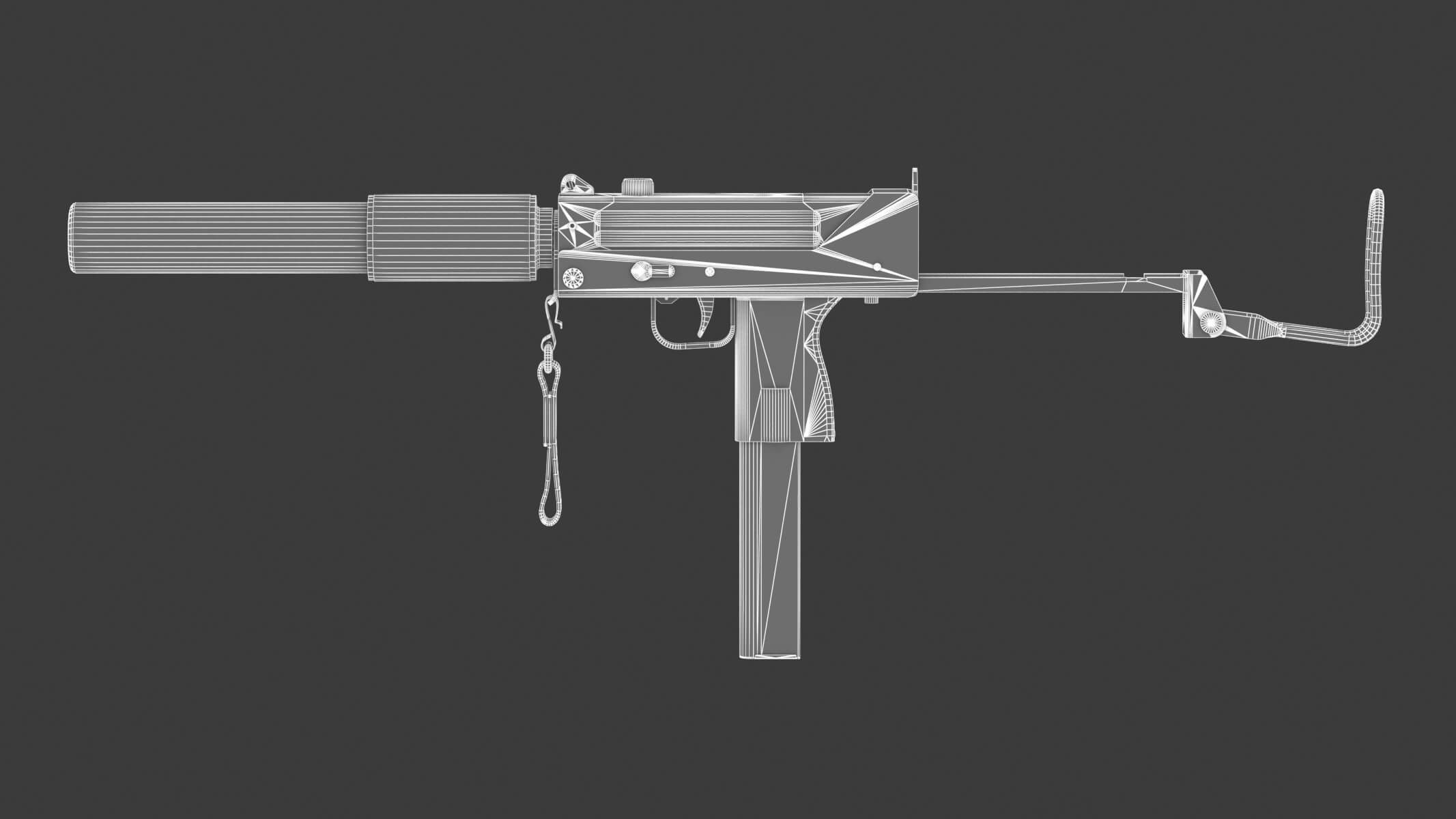 Mac 10 Low Poly - 3D Model by frezzy