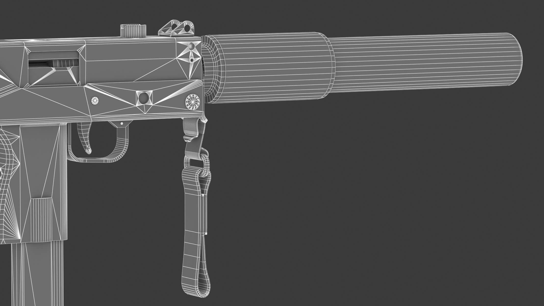 Mac 10 Low Poly - 3D Model by frezzy
