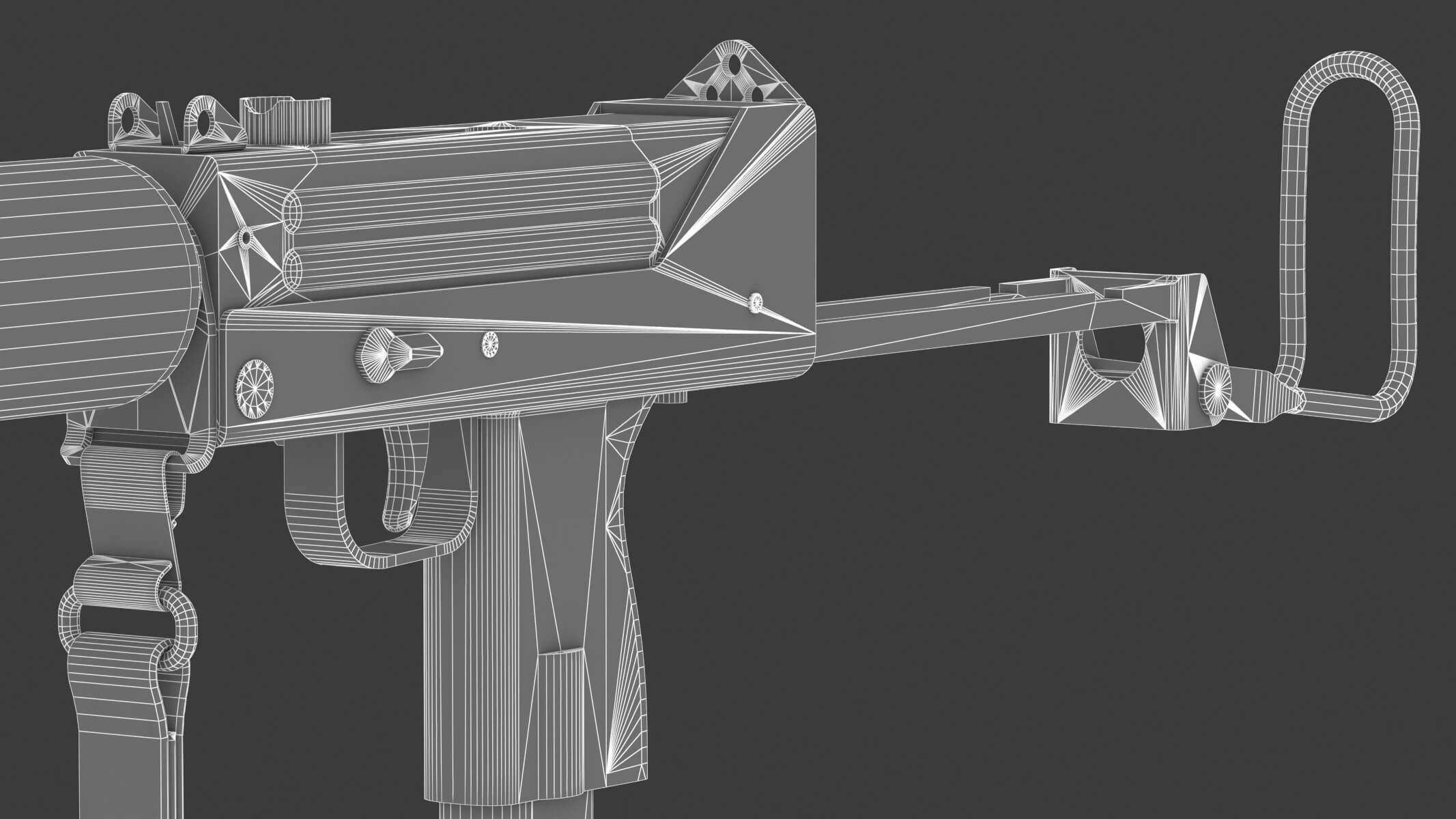 Mac 10 Low Poly - 3D Model by frezzy