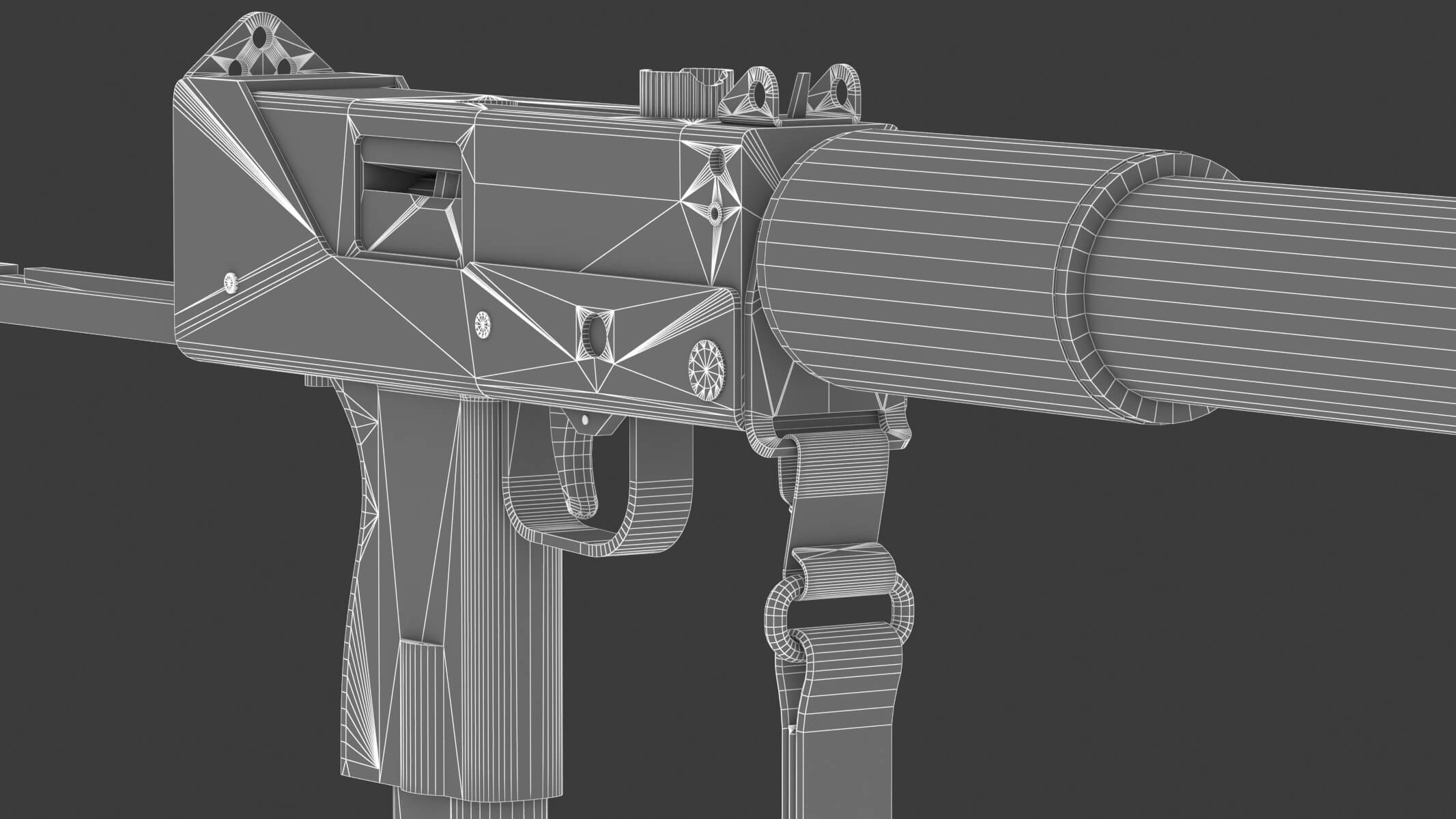 Mac 10 Low Poly - 3D Model by frezzy