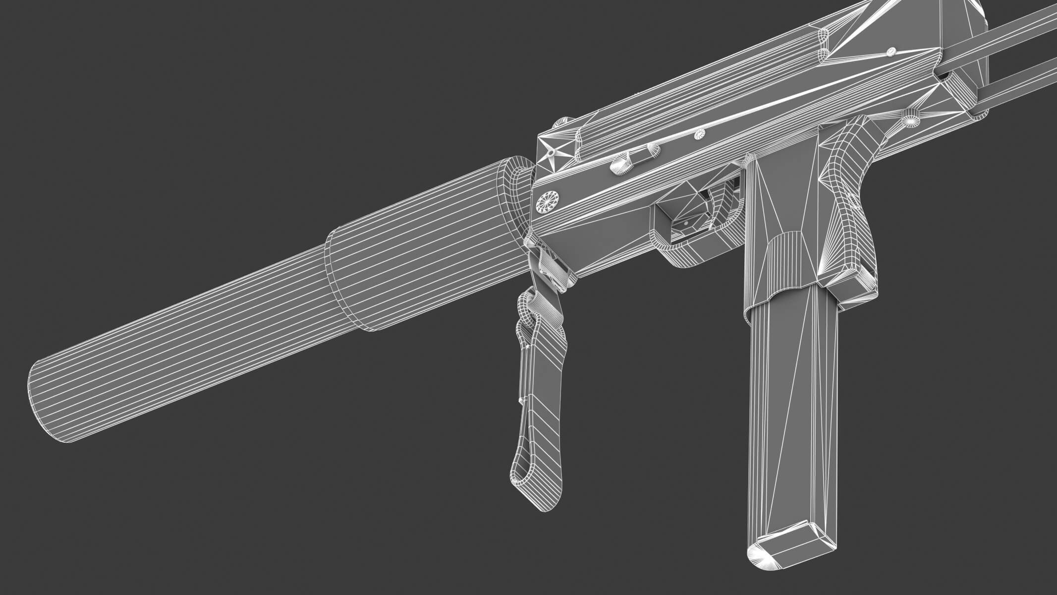 Mac 10 Low Poly - 3D Model by frezzy