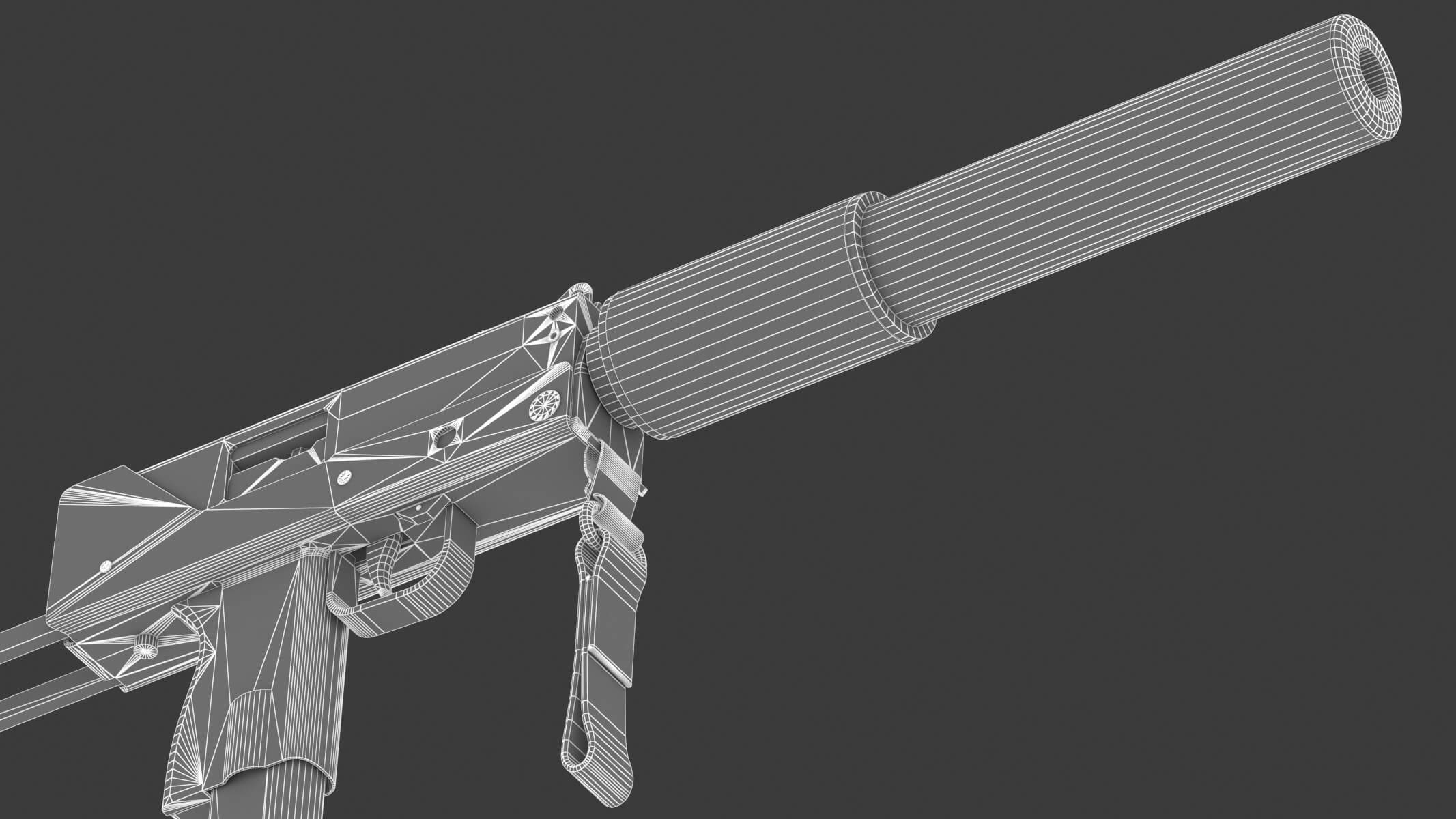 Mac 10 Low Poly - 3D Model by frezzy