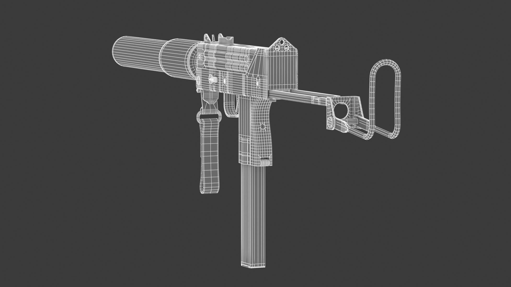 MAC-10 3D Model by frezzy
