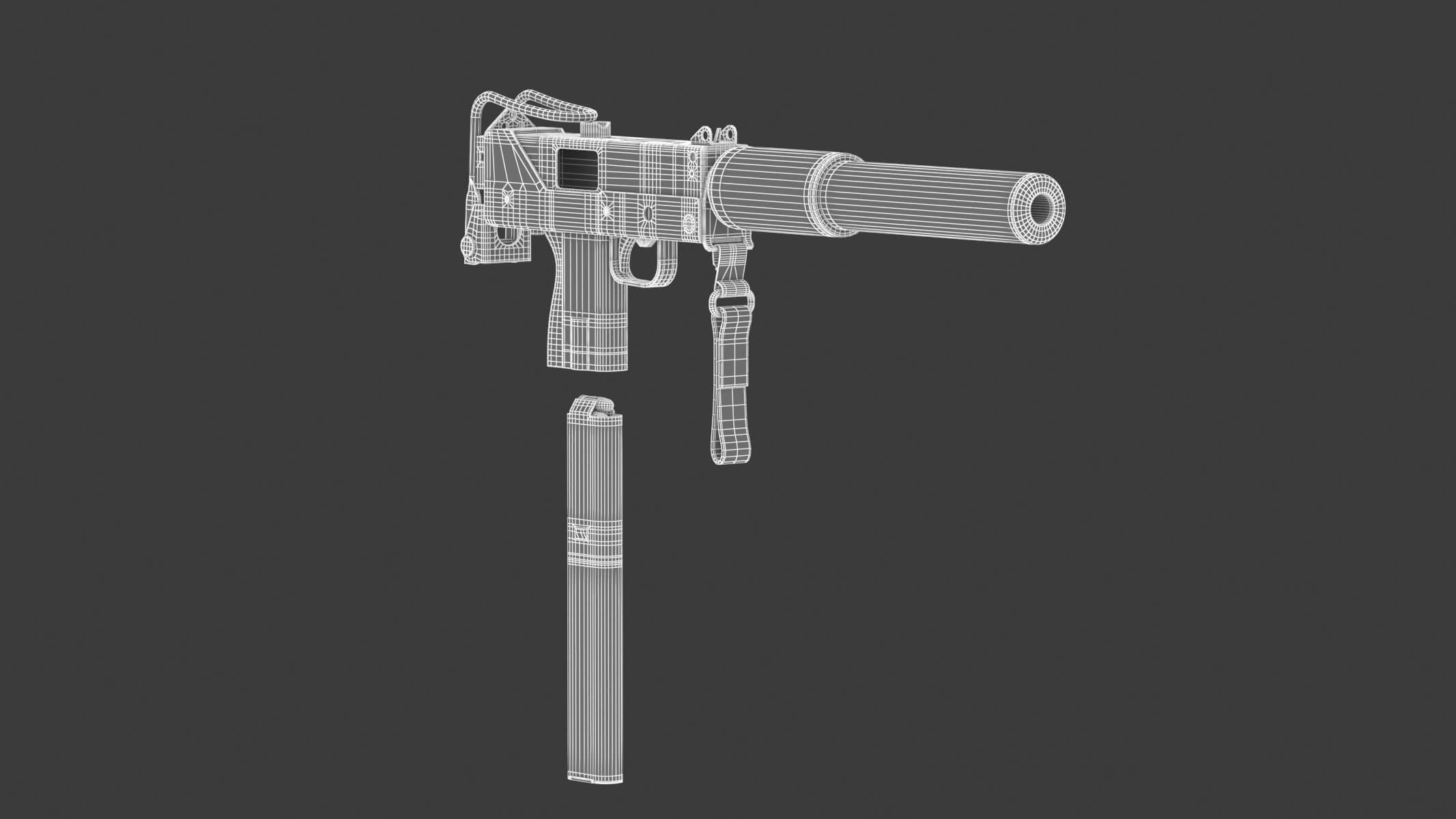 MAC-10 3D Model by frezzy