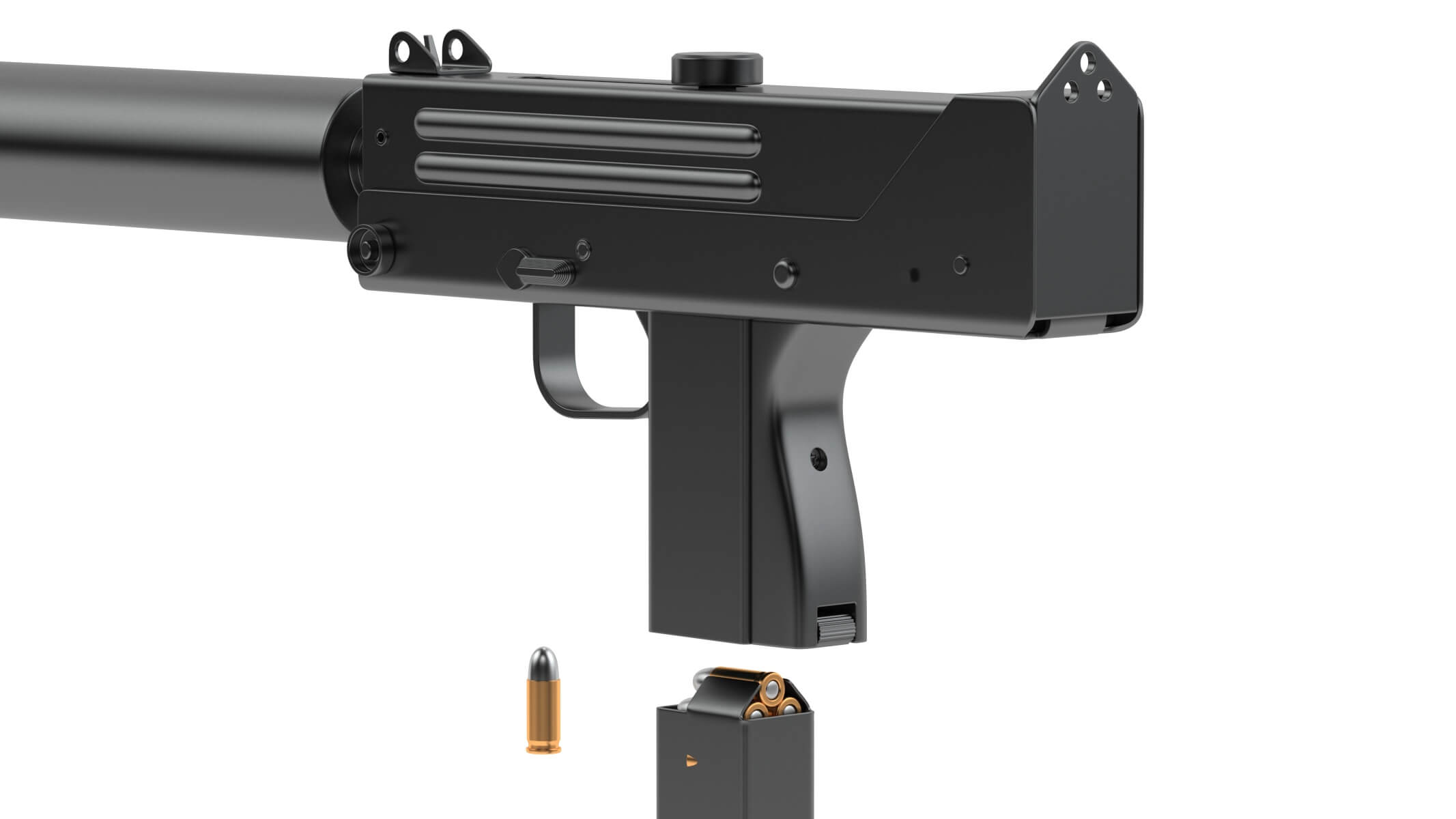 MAC-11 Machine Pistol 3D Model by frezzy