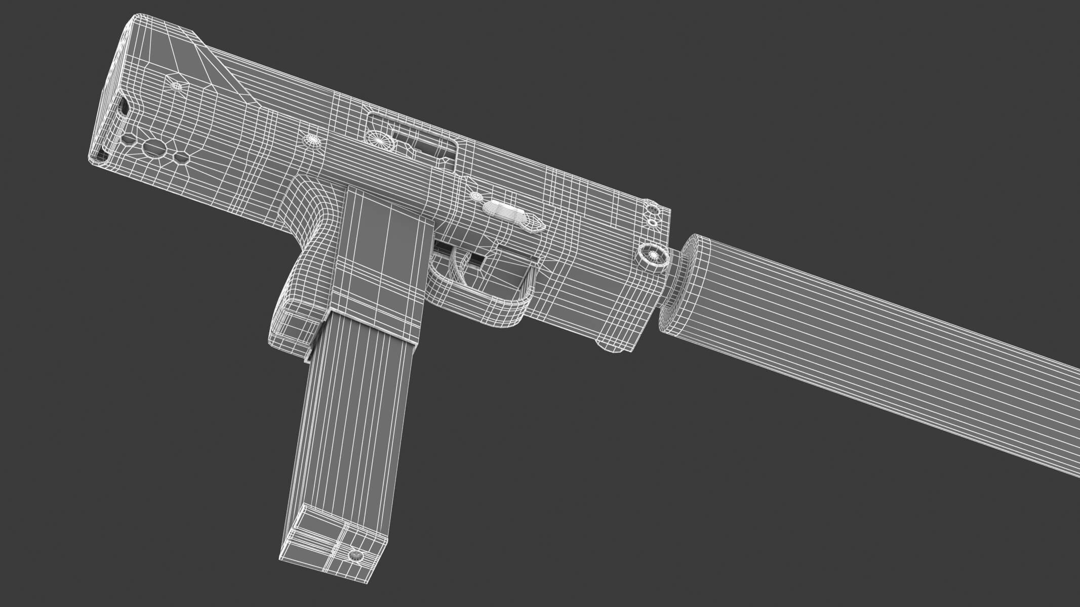 MAC-11 Machine Pistol 3D Model by frezzy
