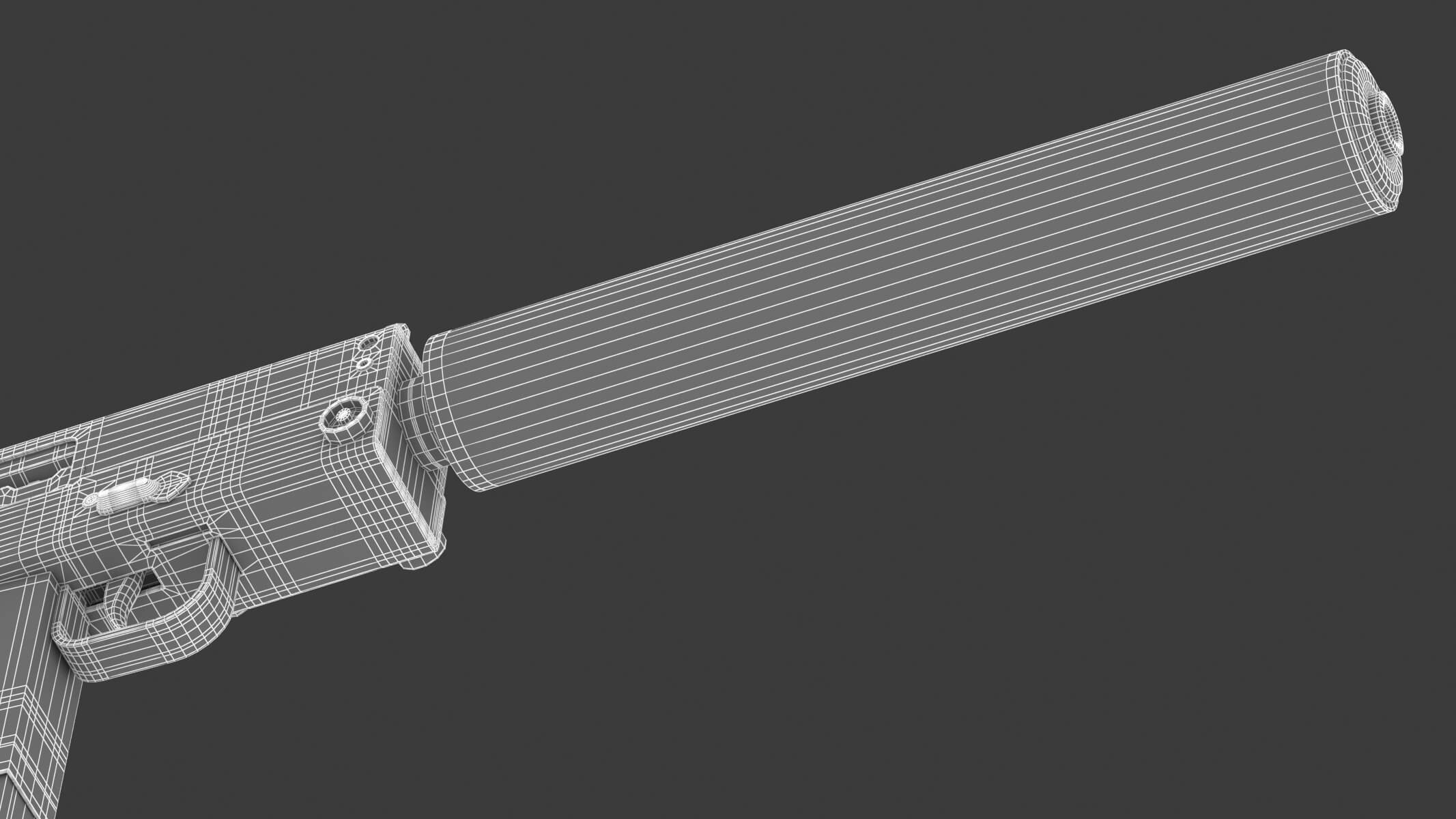 MAC-11 Machine Pistol 3D Model by frezzy