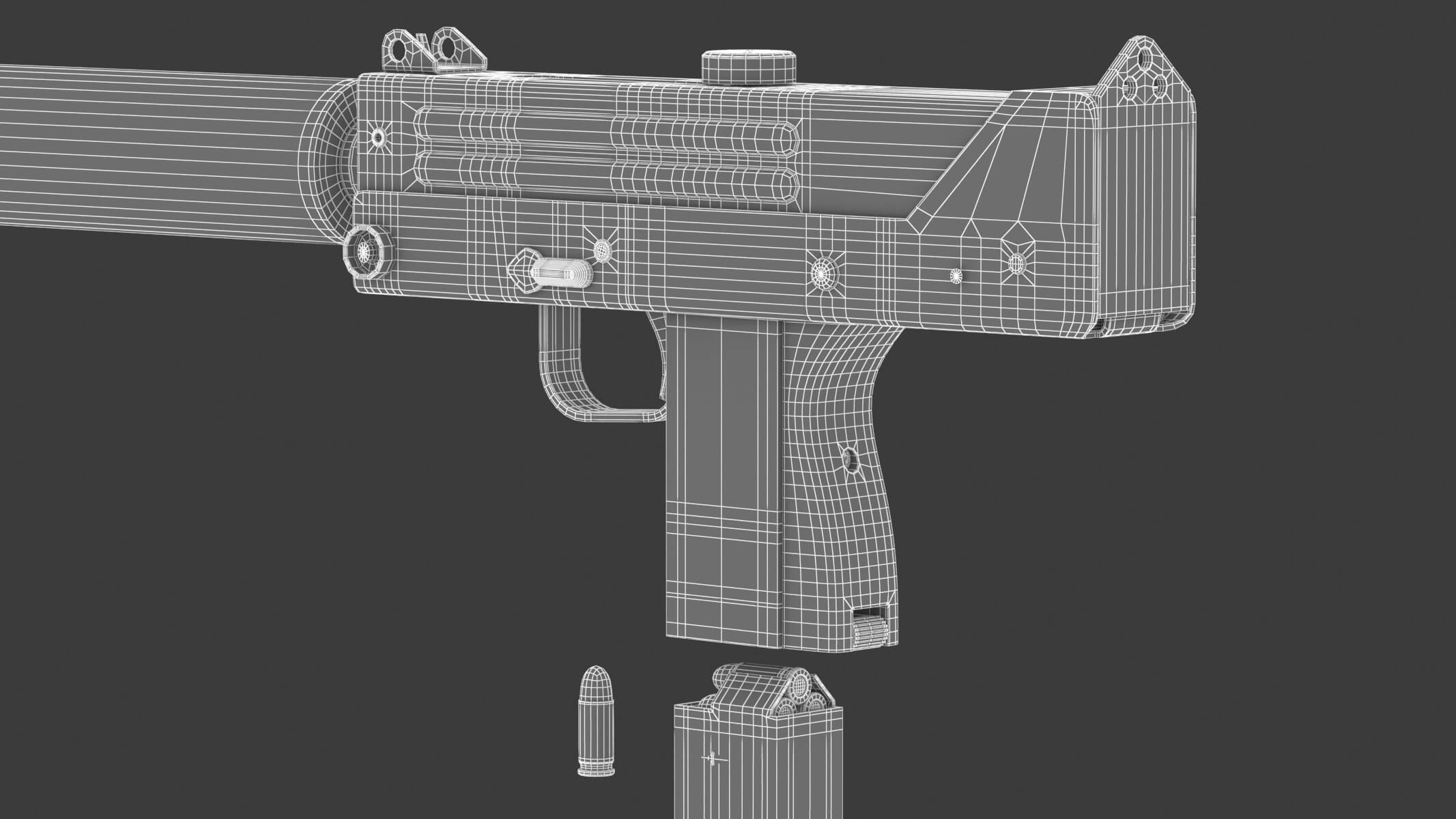 MAC-11 Machine Pistol 3D Model by frezzy