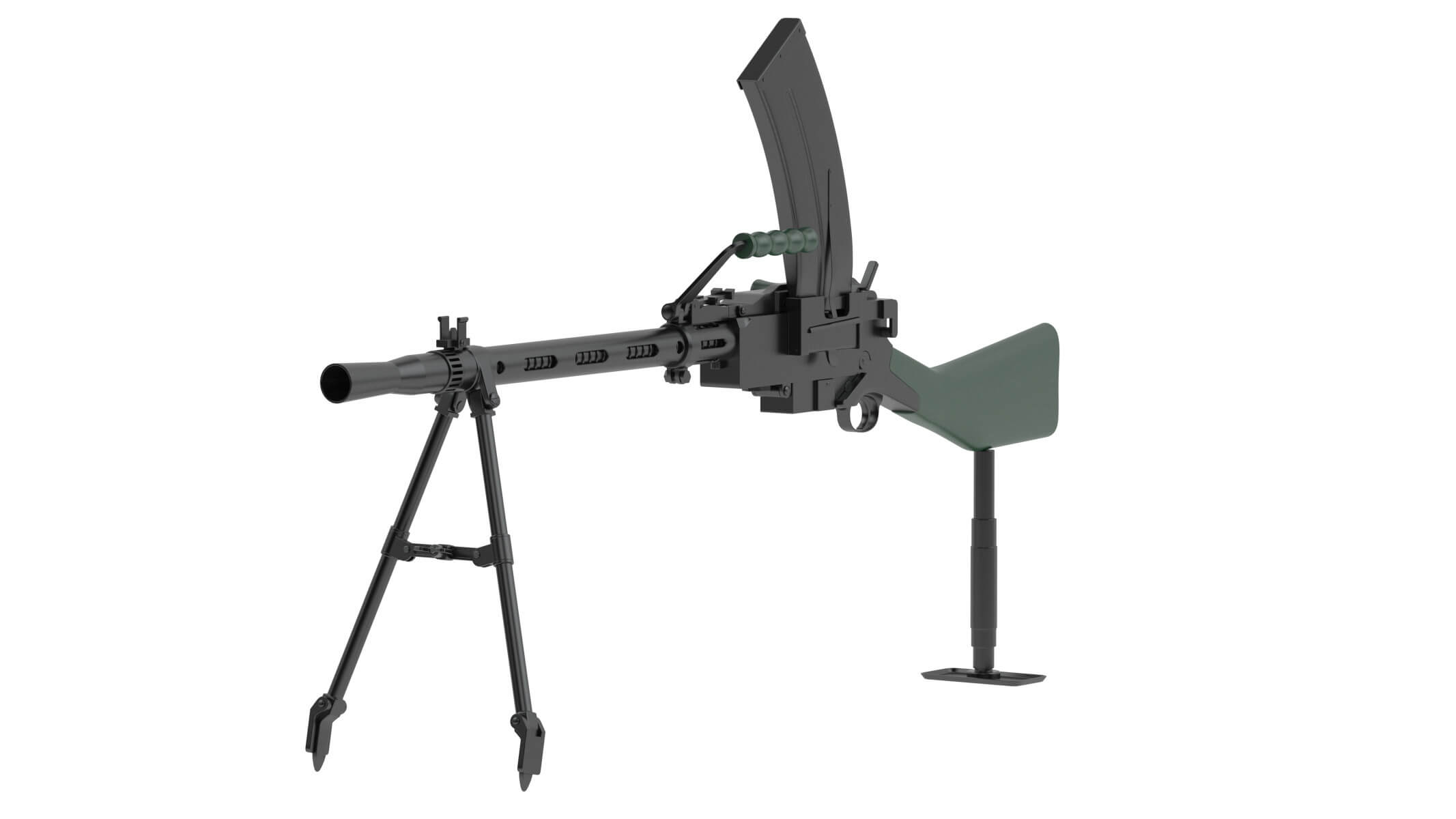 Madsen Machine Gun - 3D Model by frezzy