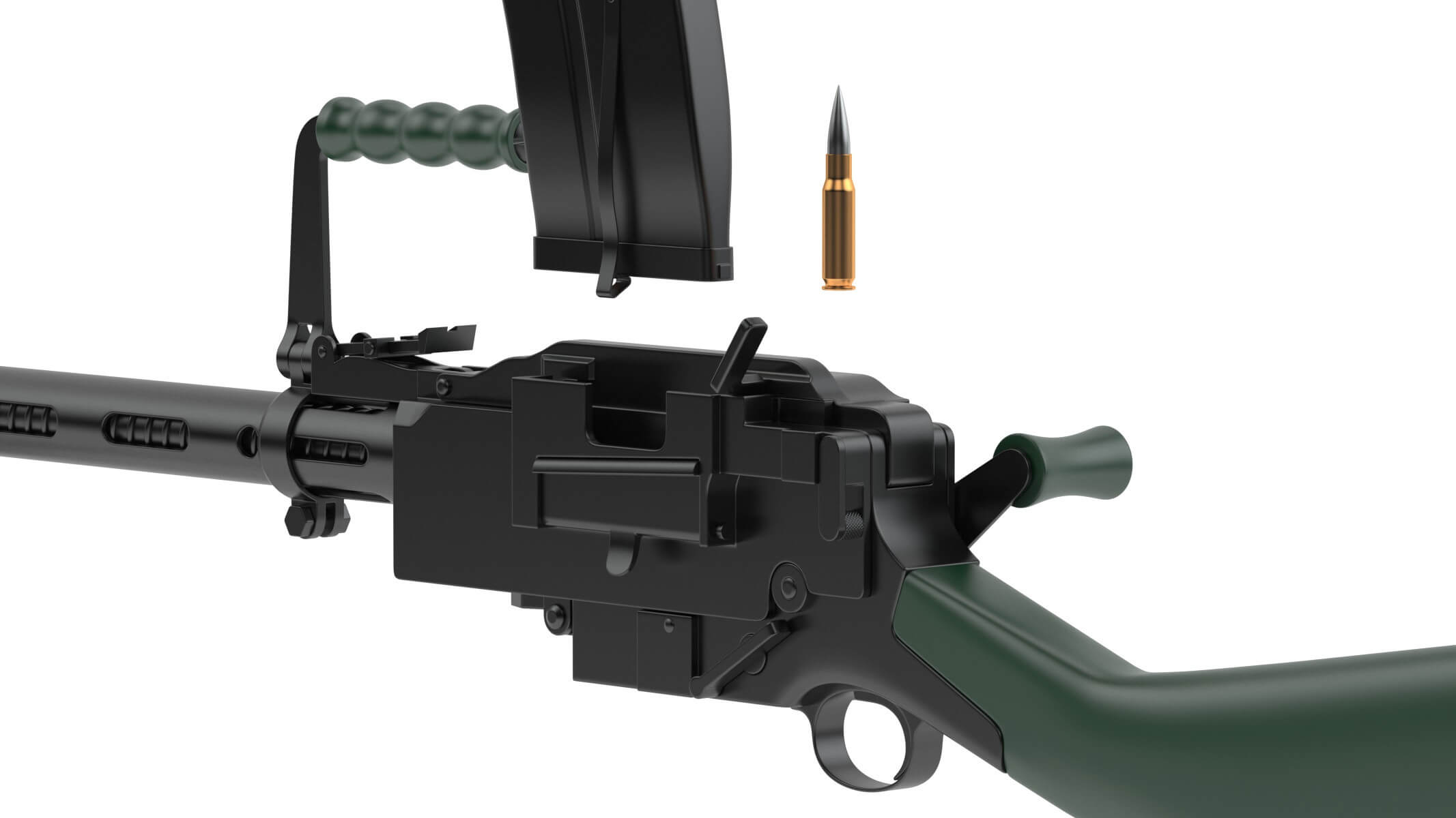 Madsen Machine Gun - 3D Model by frezzy