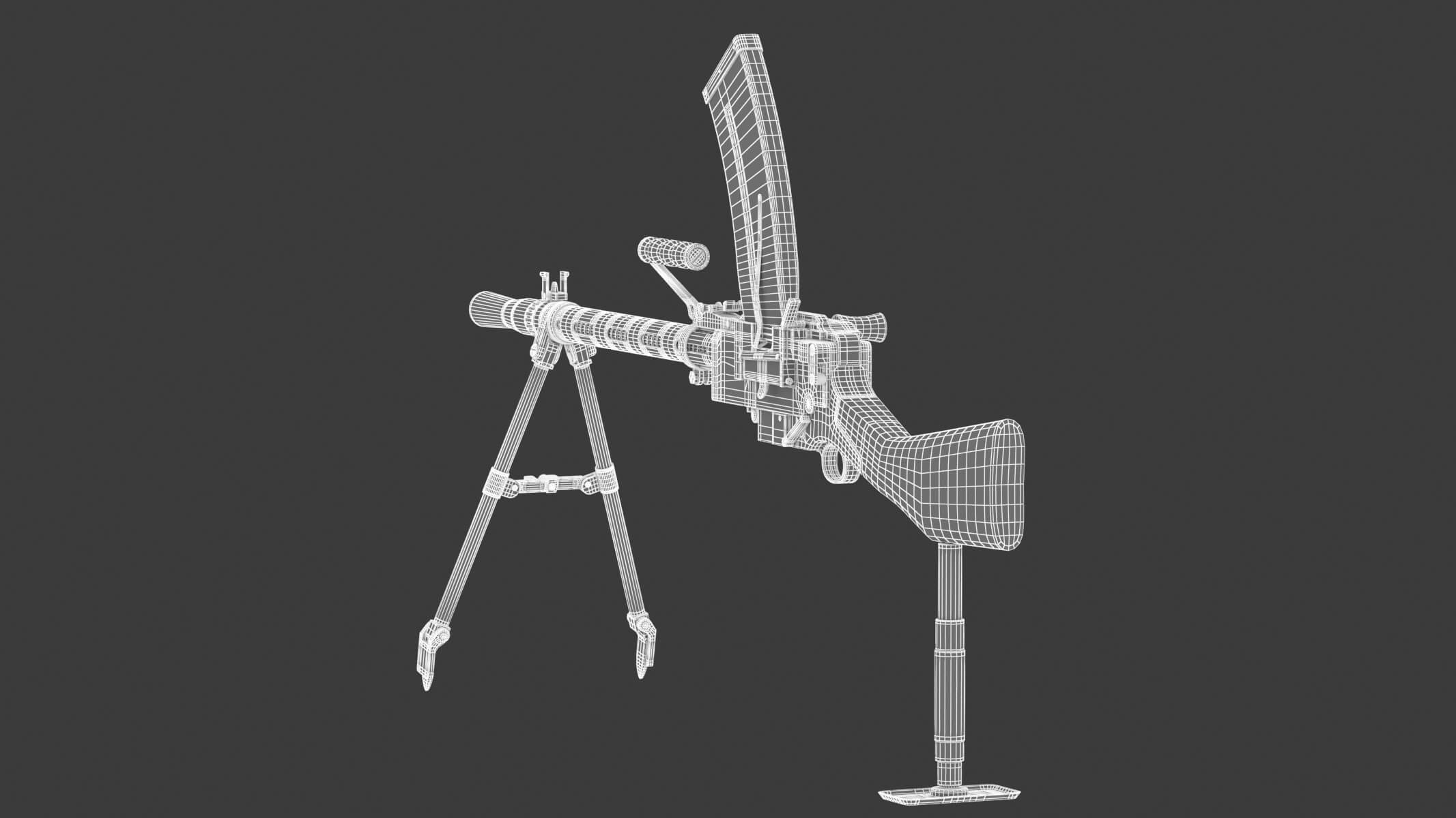 Madsen Machine Gun - 3D Model by frezzy