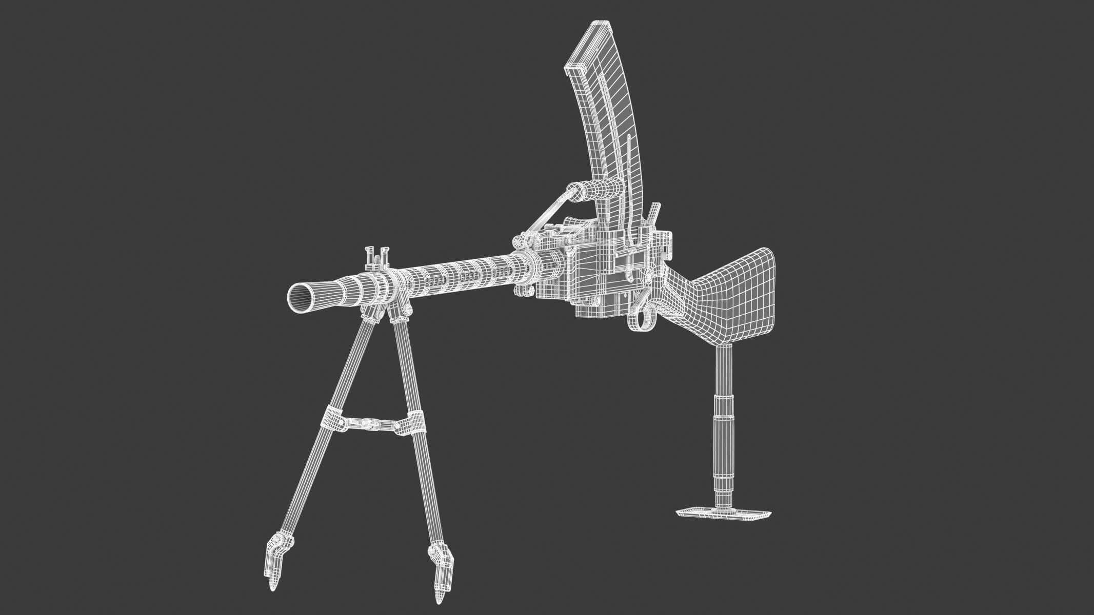 Madsen Machine Gun - 3D Model by frezzy