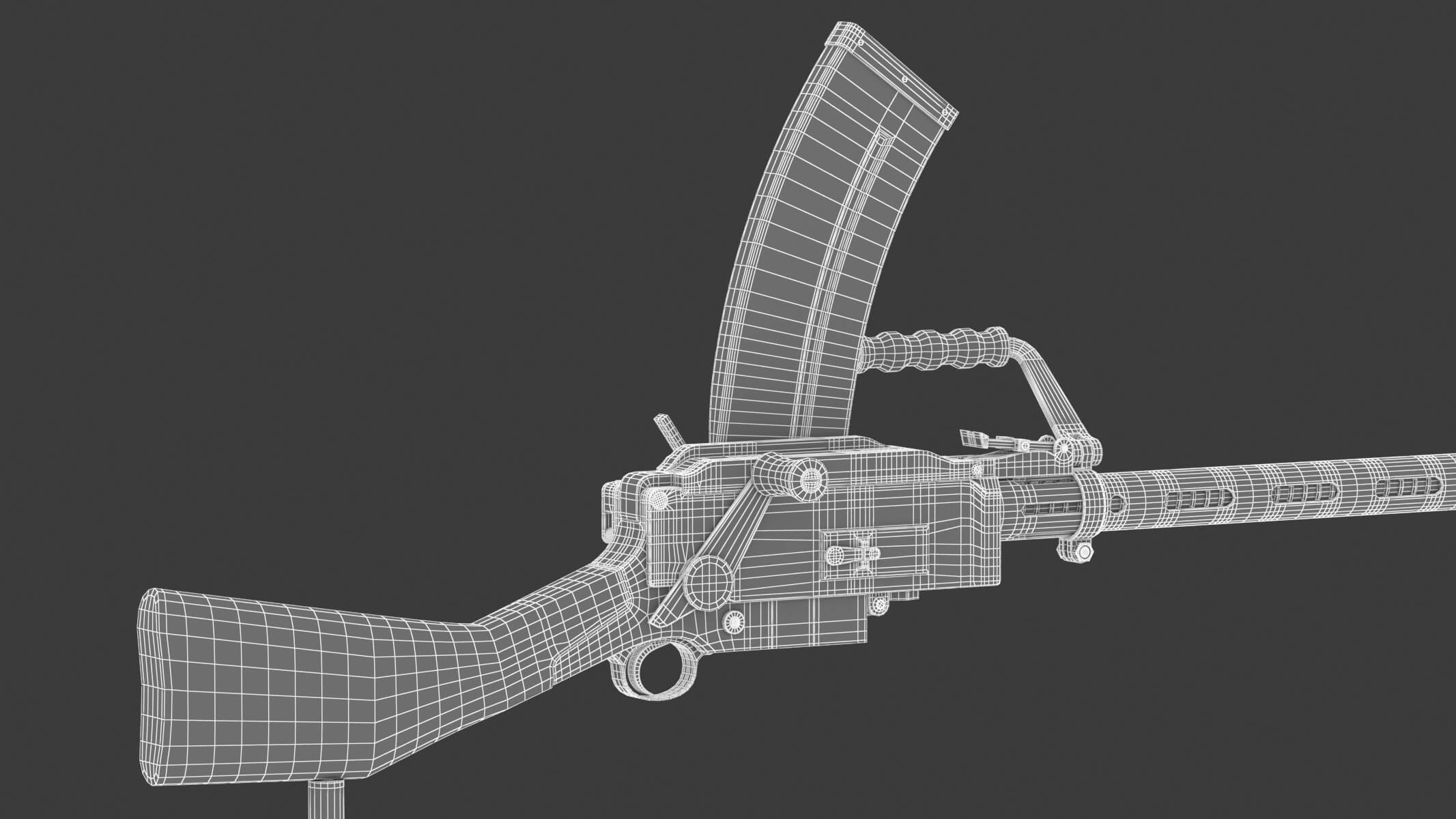 Madsen Machine Gun - 3D Model by frezzy