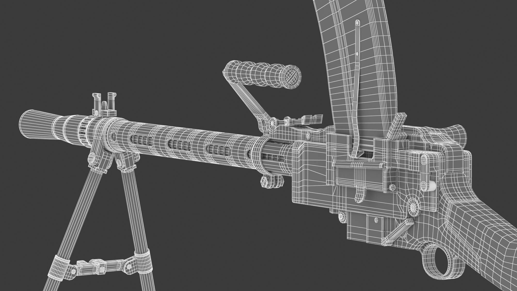Madsen Machine Gun - 3D Model by frezzy