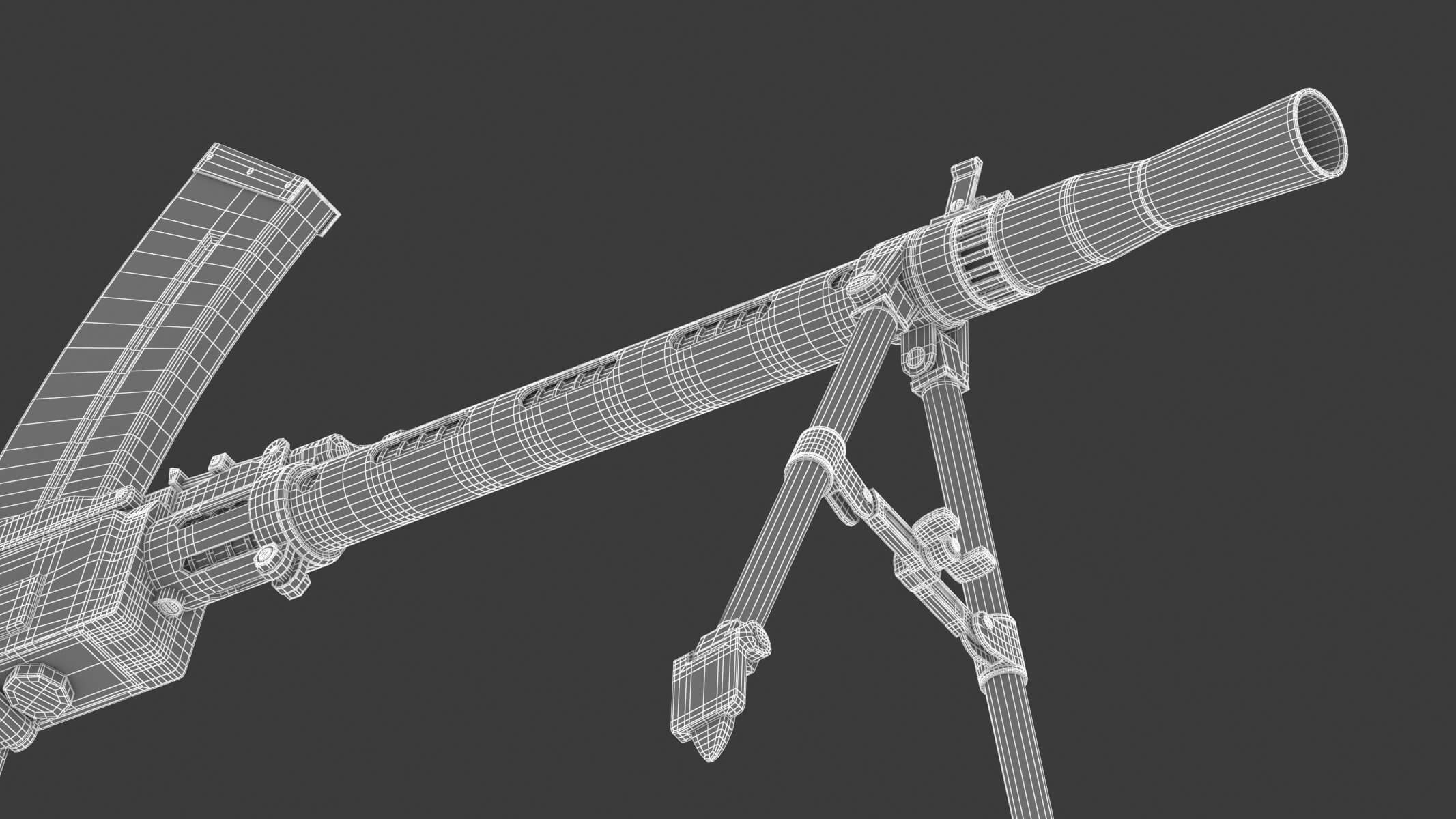 Madsen Machine Gun - 3D Model by frezzy