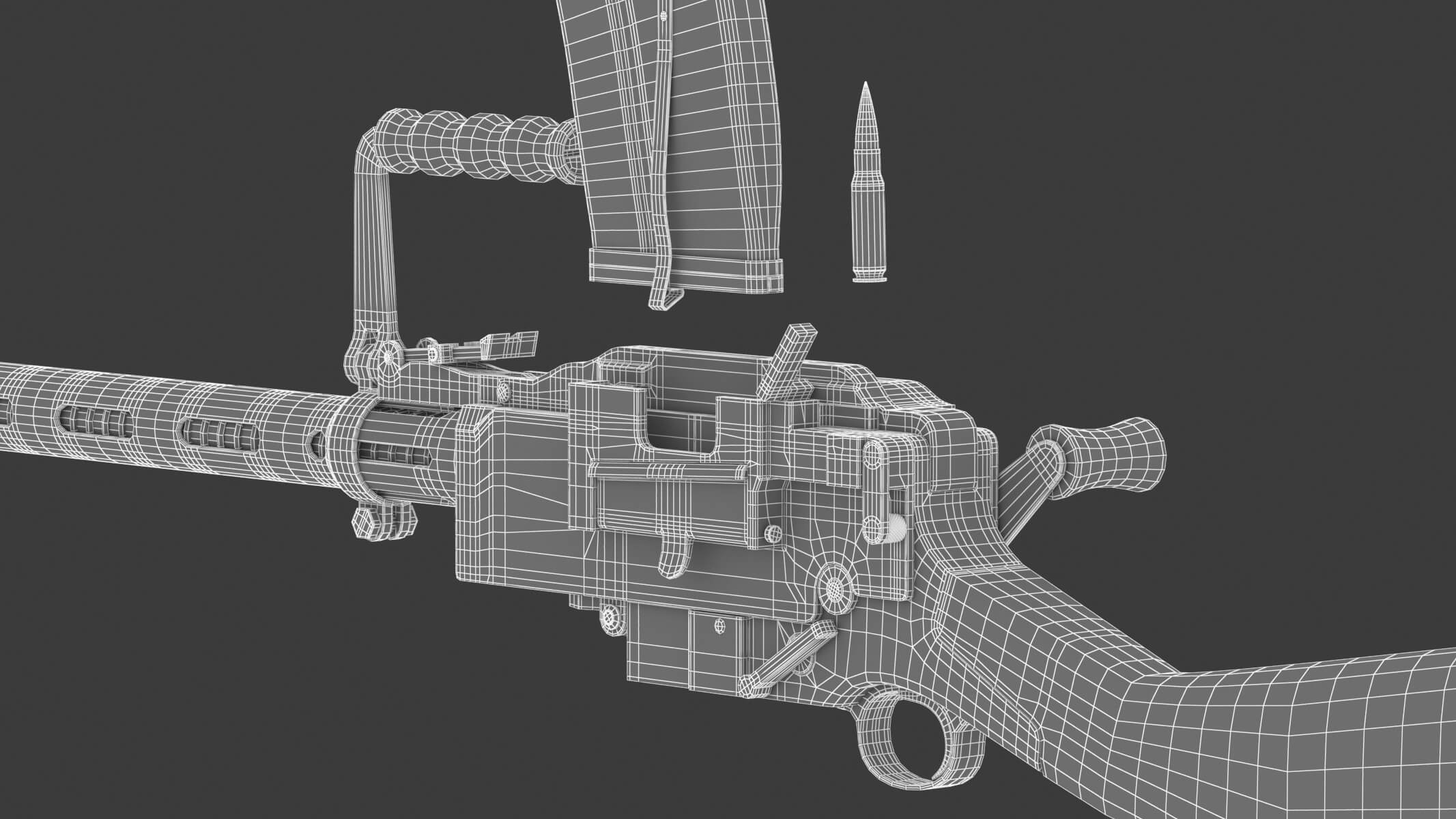 Madsen Machine Gun - 3D Model by frezzy