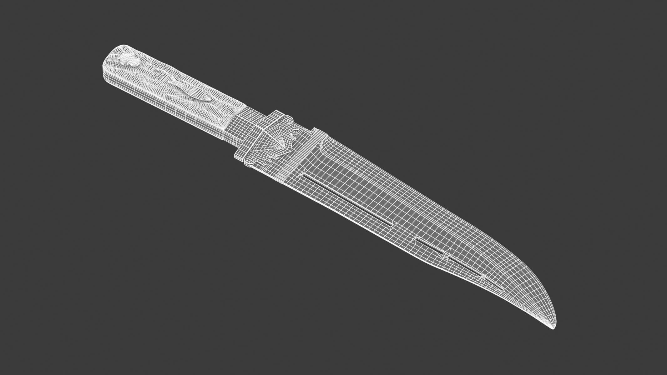 Malappuram Kathi Dagger - 3D Model by frezzy