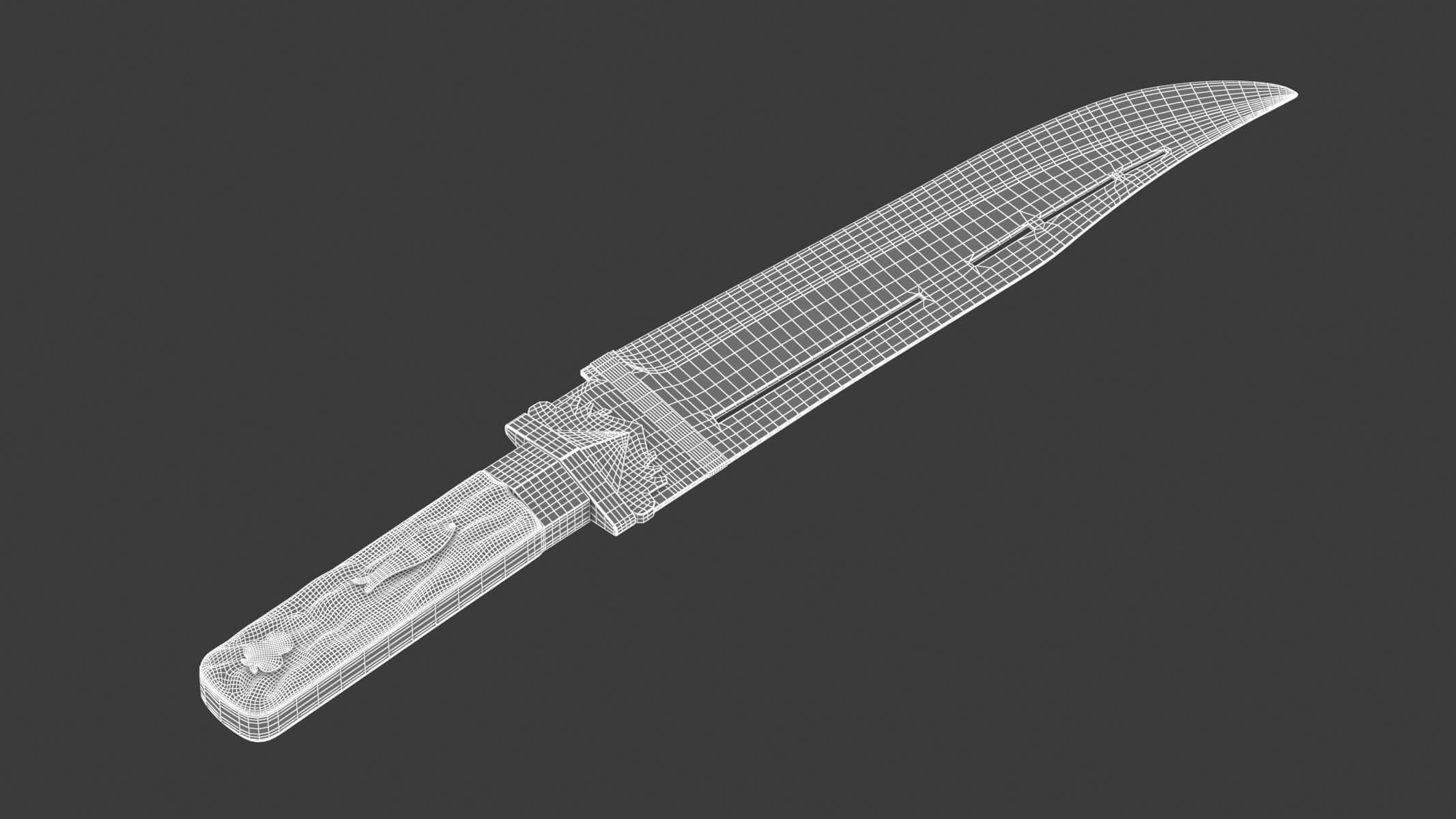 Malappuram Kathi Dagger - 3D Model by frezzy