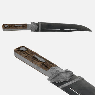 Malappuram Kathi Dagger - 3D Model by frezzy