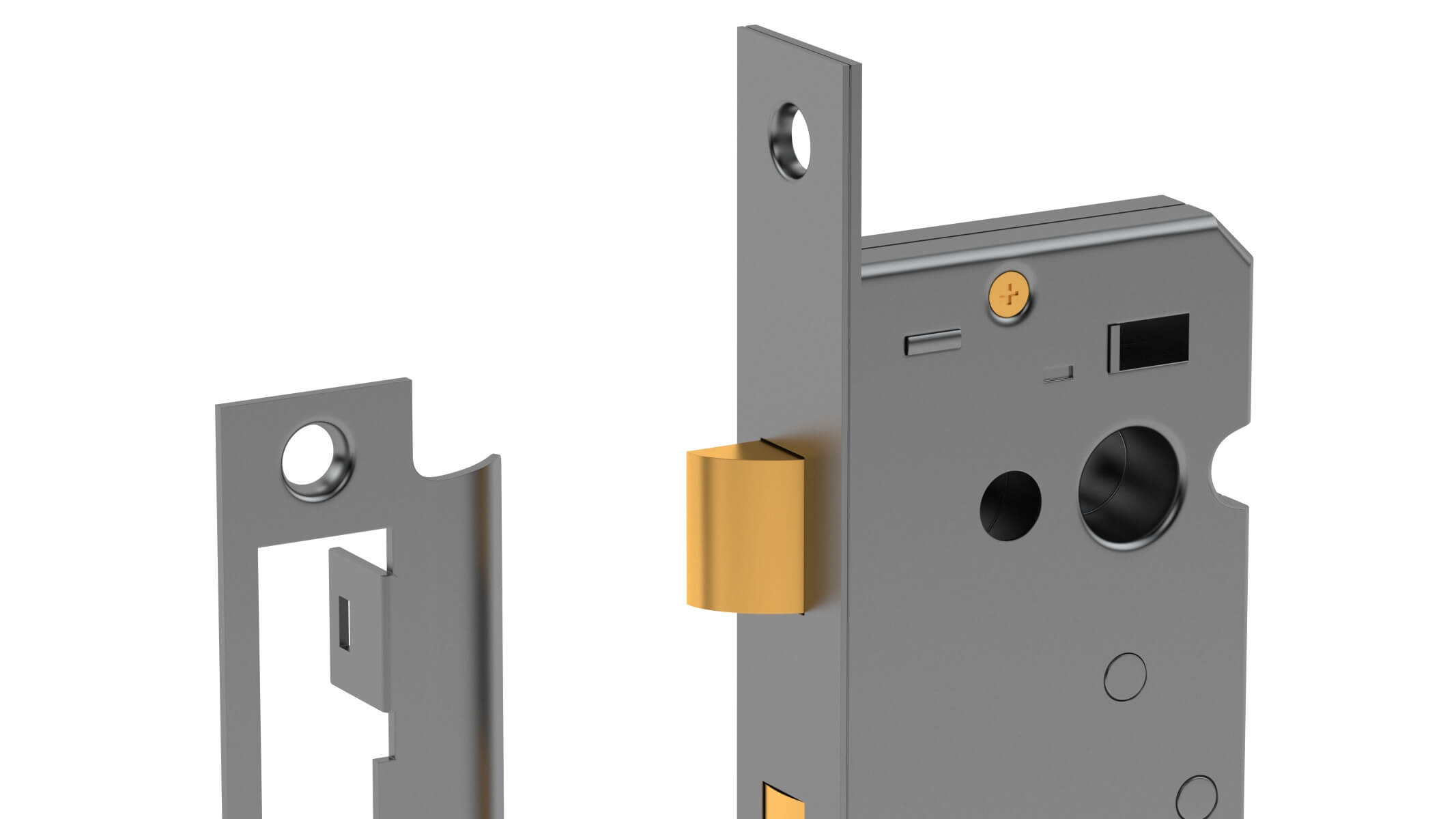 Matt Black Sash Lock - 3D Model by frezzy