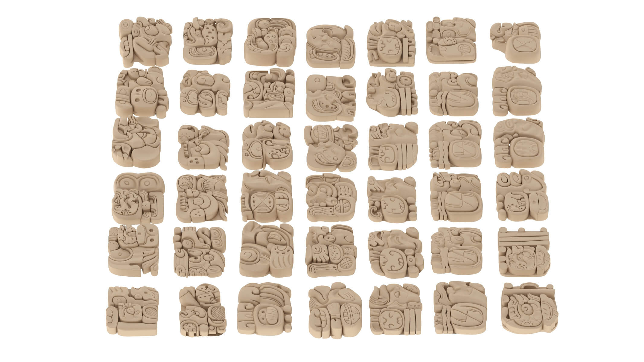 Maya Alphabet - 3D Model by frezzy