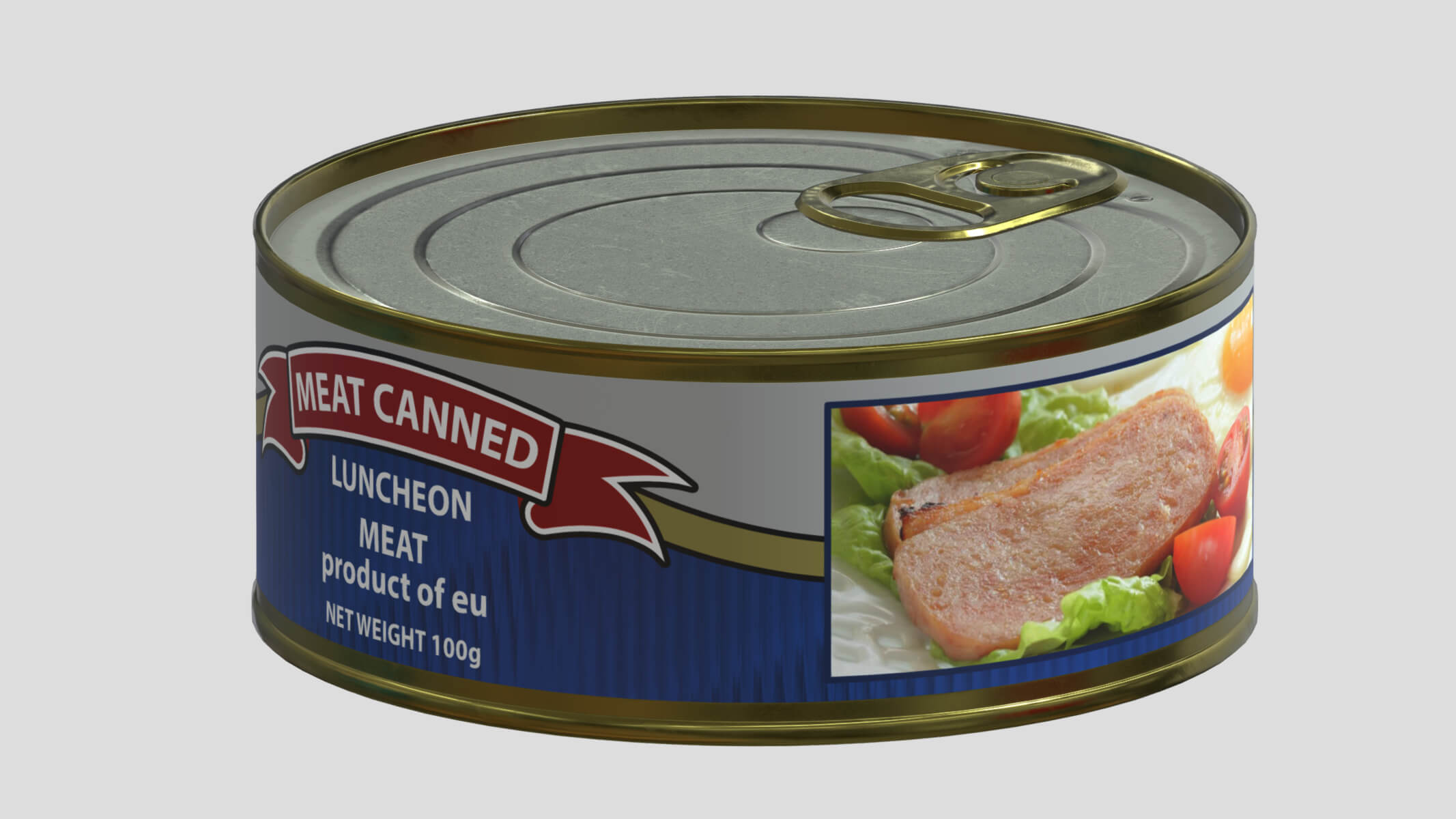 Meat Canned Low Poly - 3D Model by frezzy