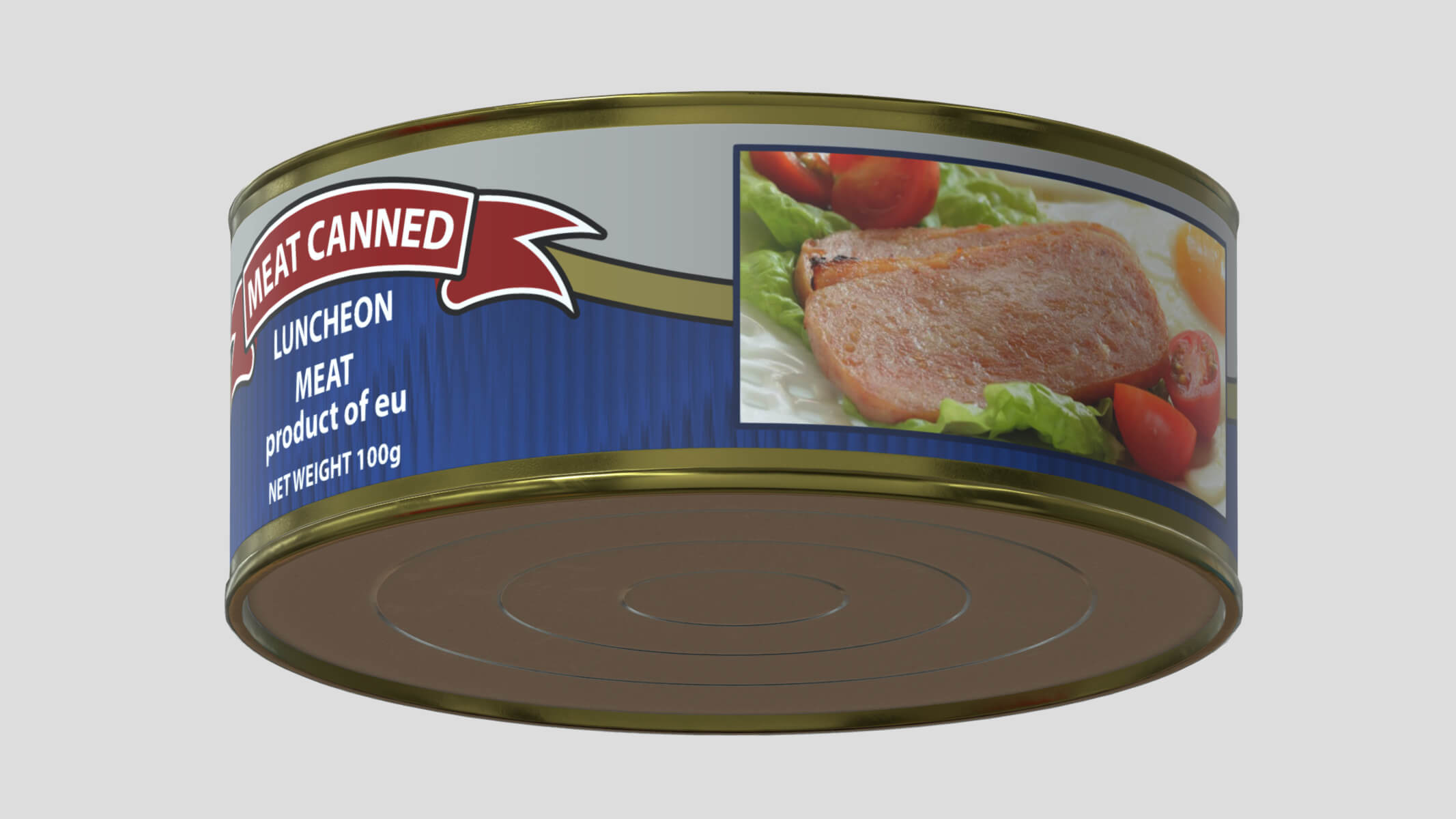 Meat Canned Low Poly - 3D Model by frezzy