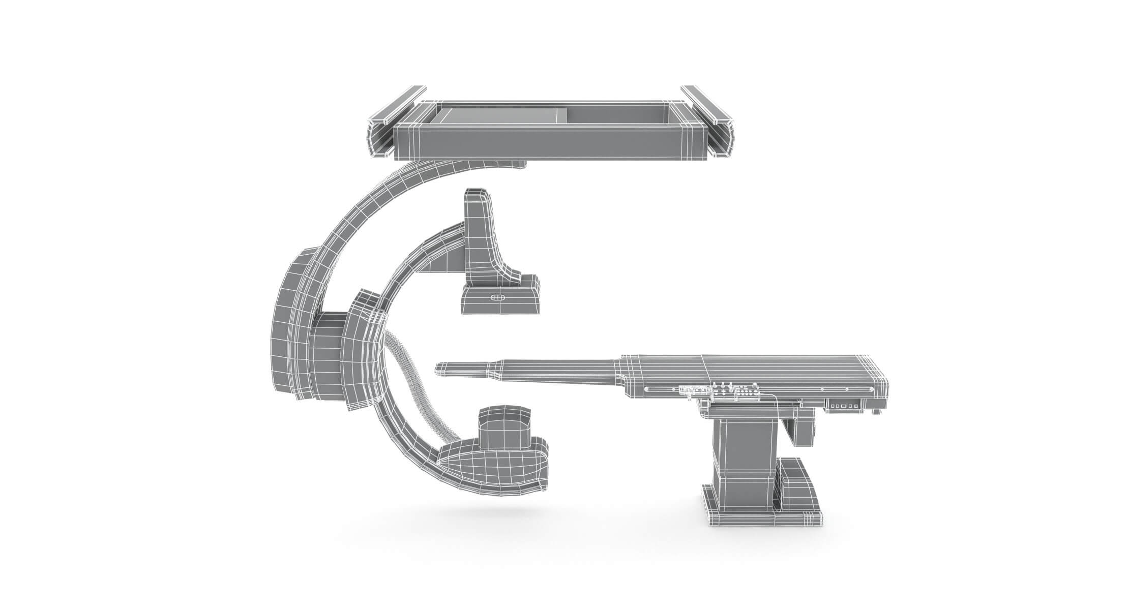 Medical C-Arm System With Table 3D Model by frezzy