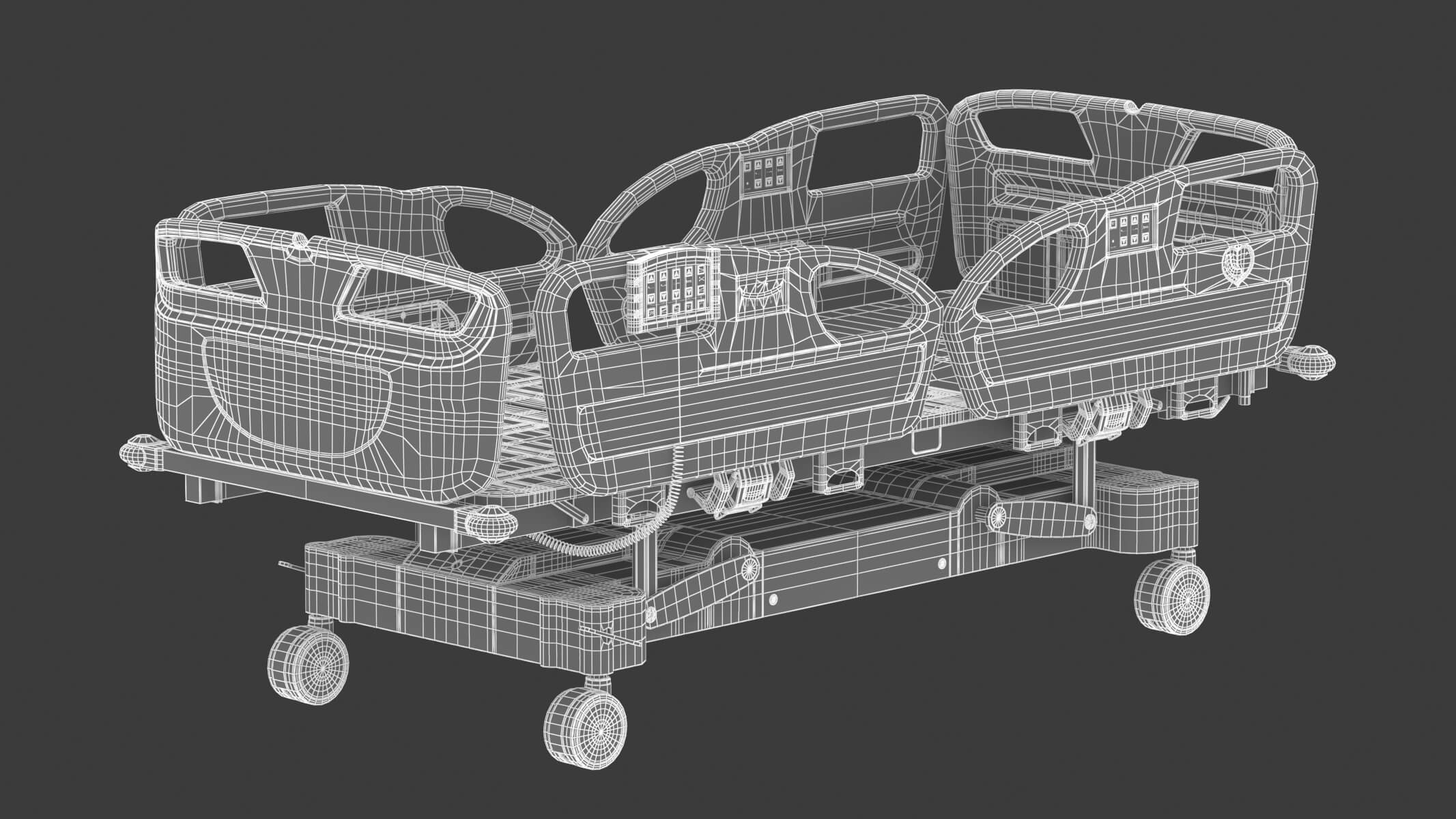 Medical Icu Bed - 3D Model by frezzy