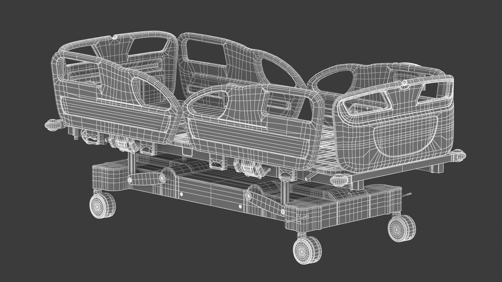 Medical Icu Bed - 3D Model by frezzy