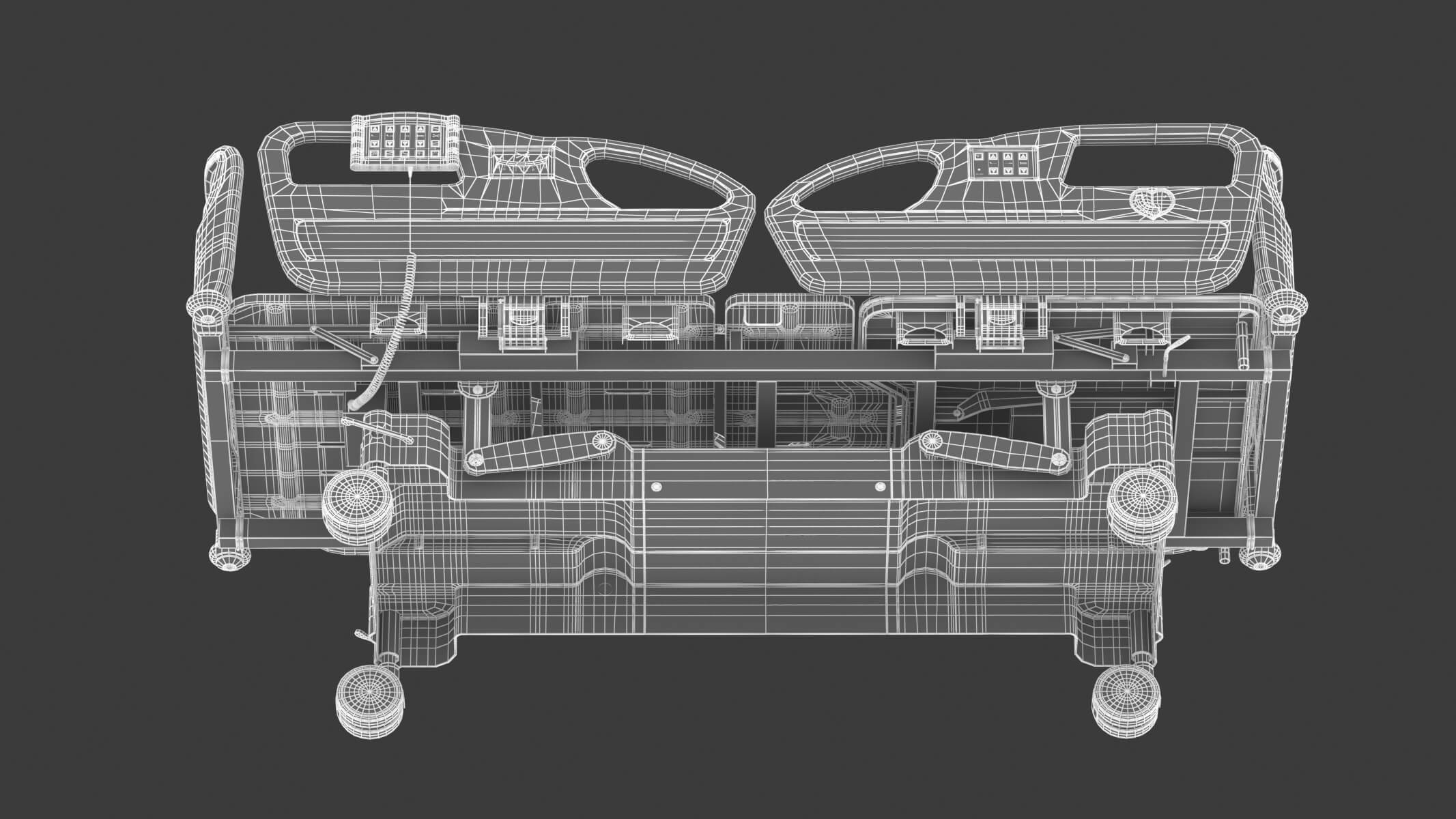Medical Icu Bed - 3D Model by frezzy