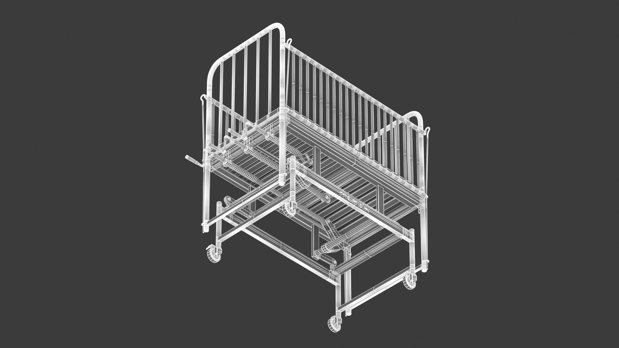 Medical Pediatric Bed - 3D Model by frezzy