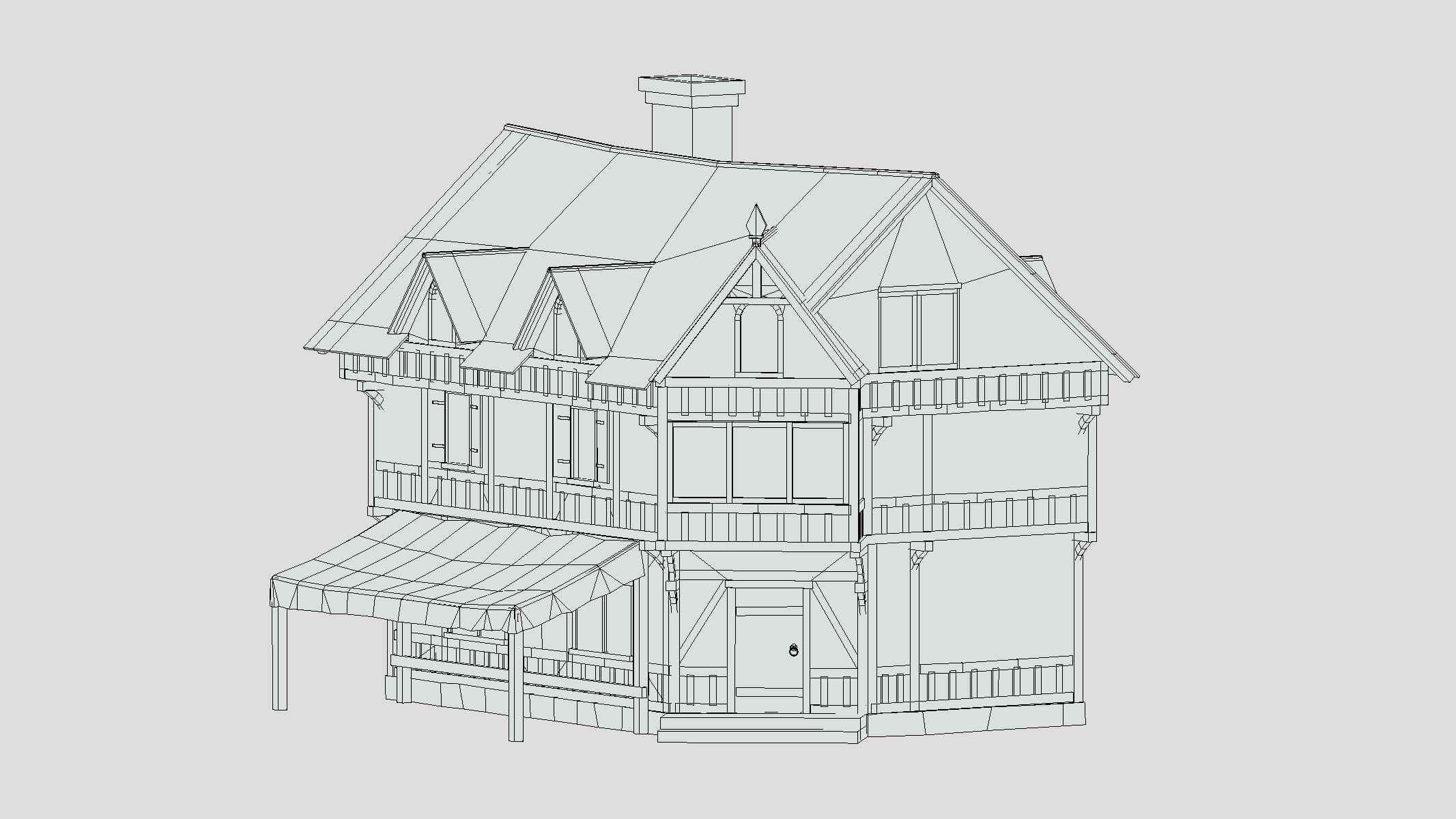 Medieval Building 01 Low Poly - 3D Model by frezzy