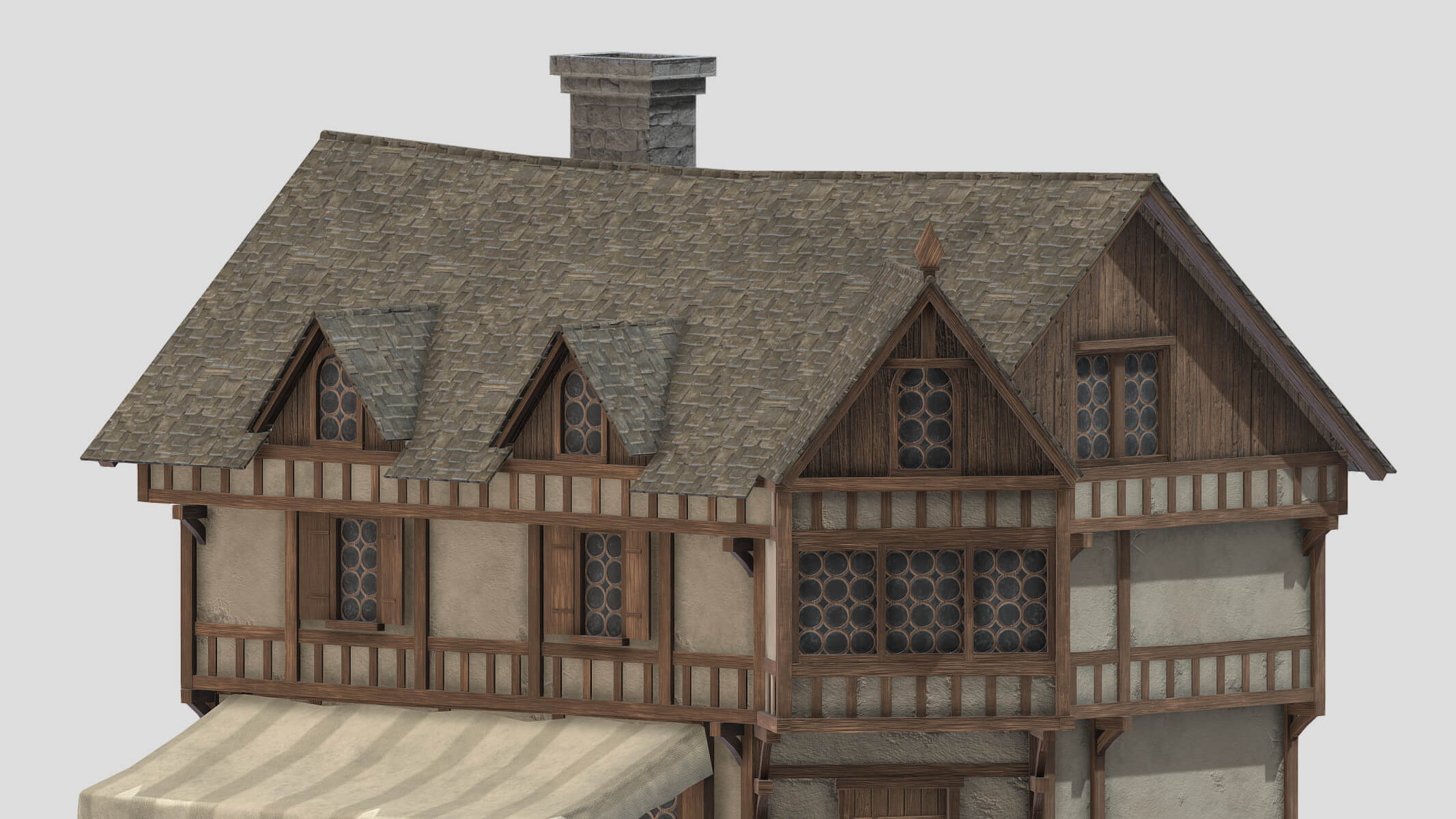 Medieval Building 01 Low Poly - 3D Model by frezzy
