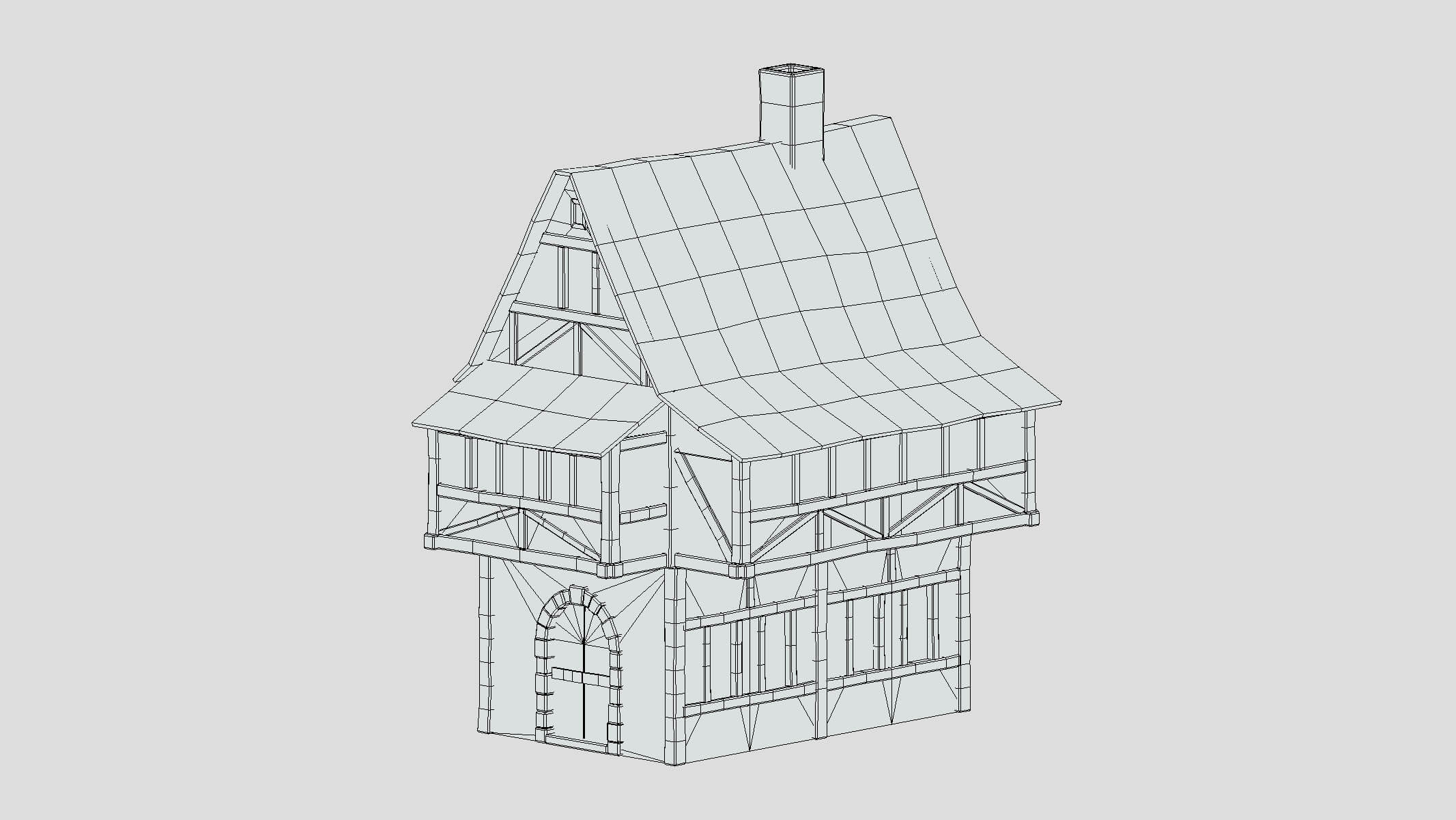 Medieval Building 02 Low Poly - 3D Model by frezzy